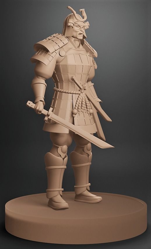 Samurai figurine 3D model 3D printable | CGTrader