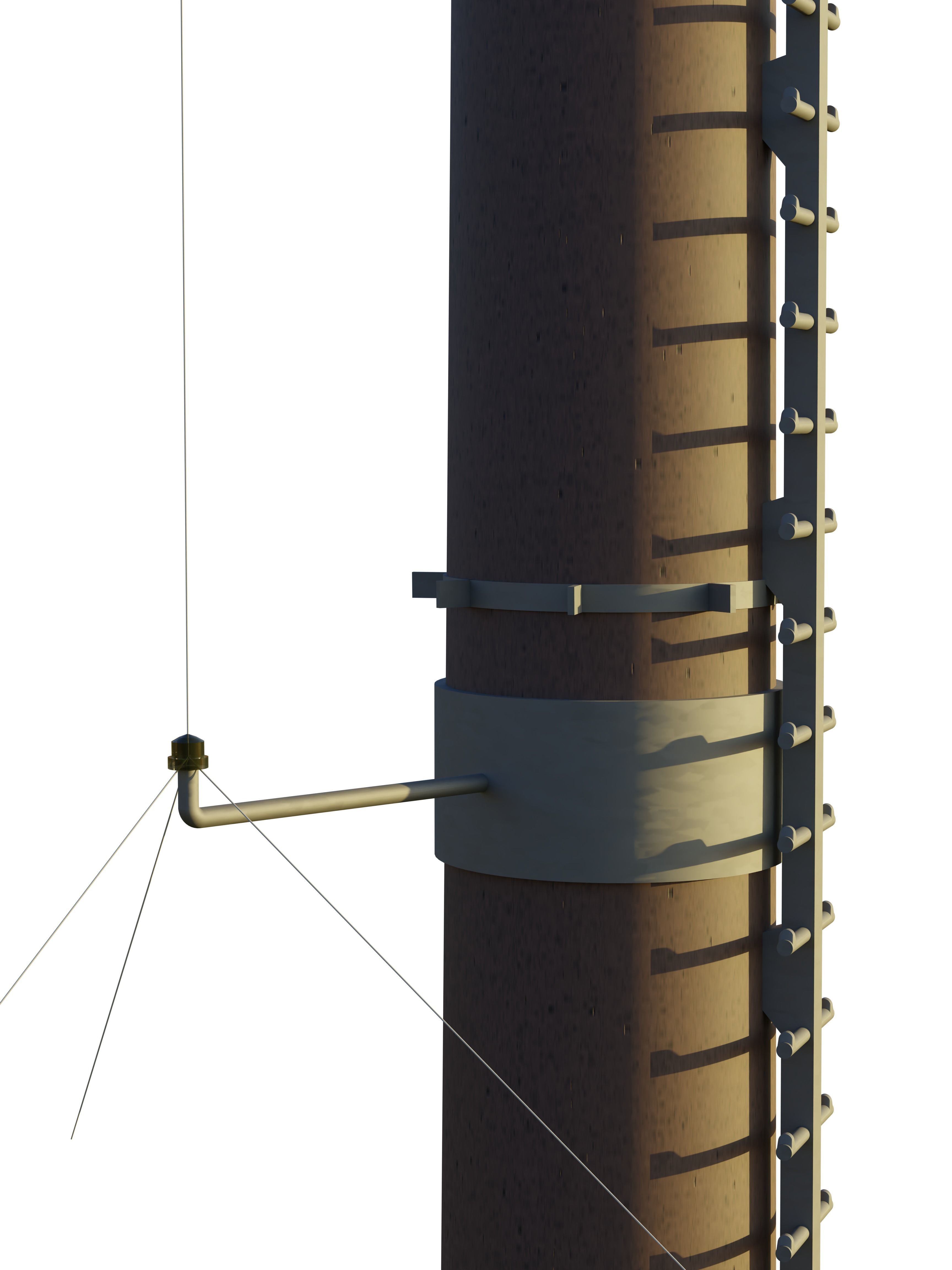 3D model Small Military Radio Transmission Mast Limberg VR / AR / low ...