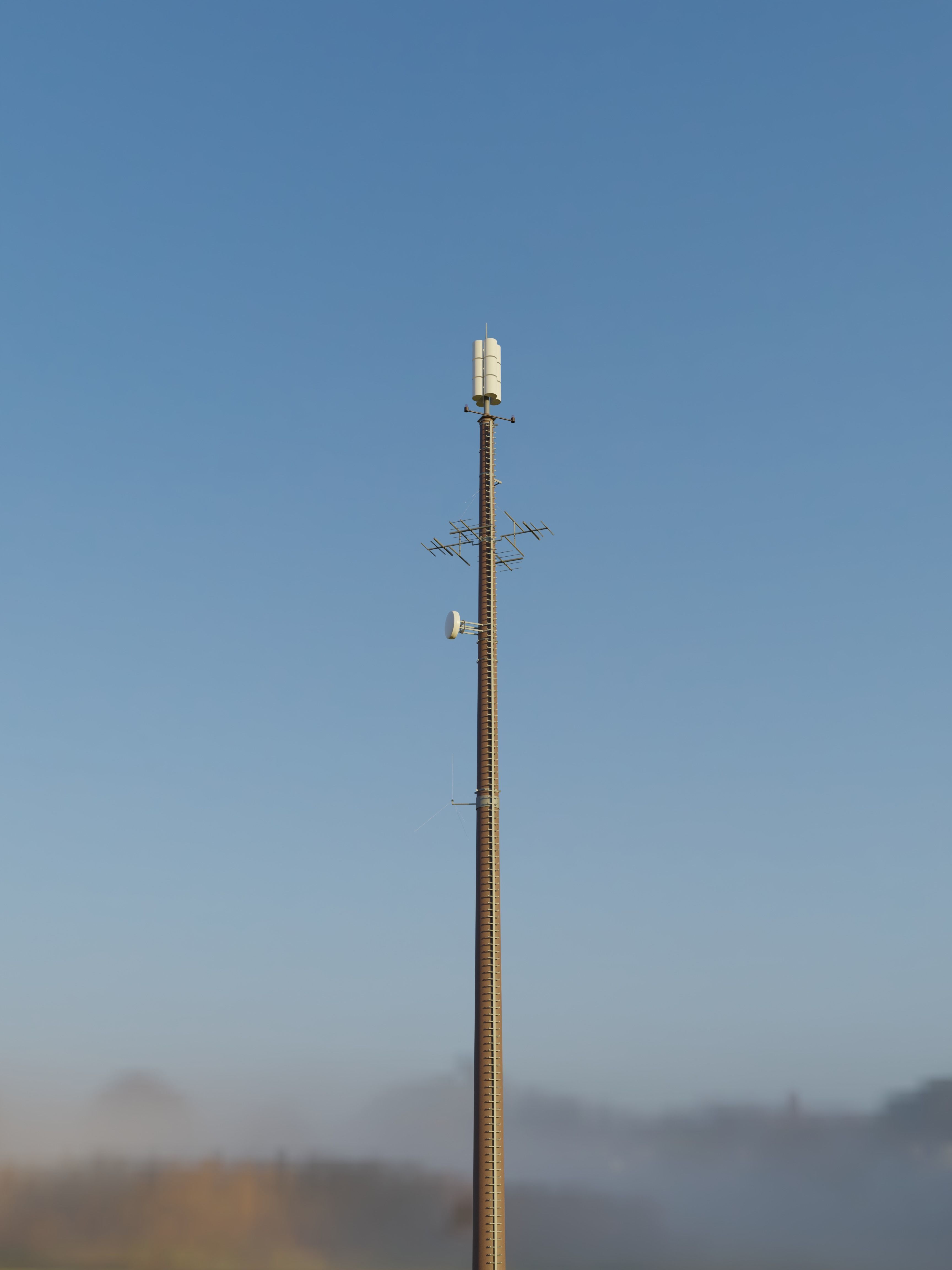 3D model Small Military Radio Transmission Mast Limberg VR / AR / low ...