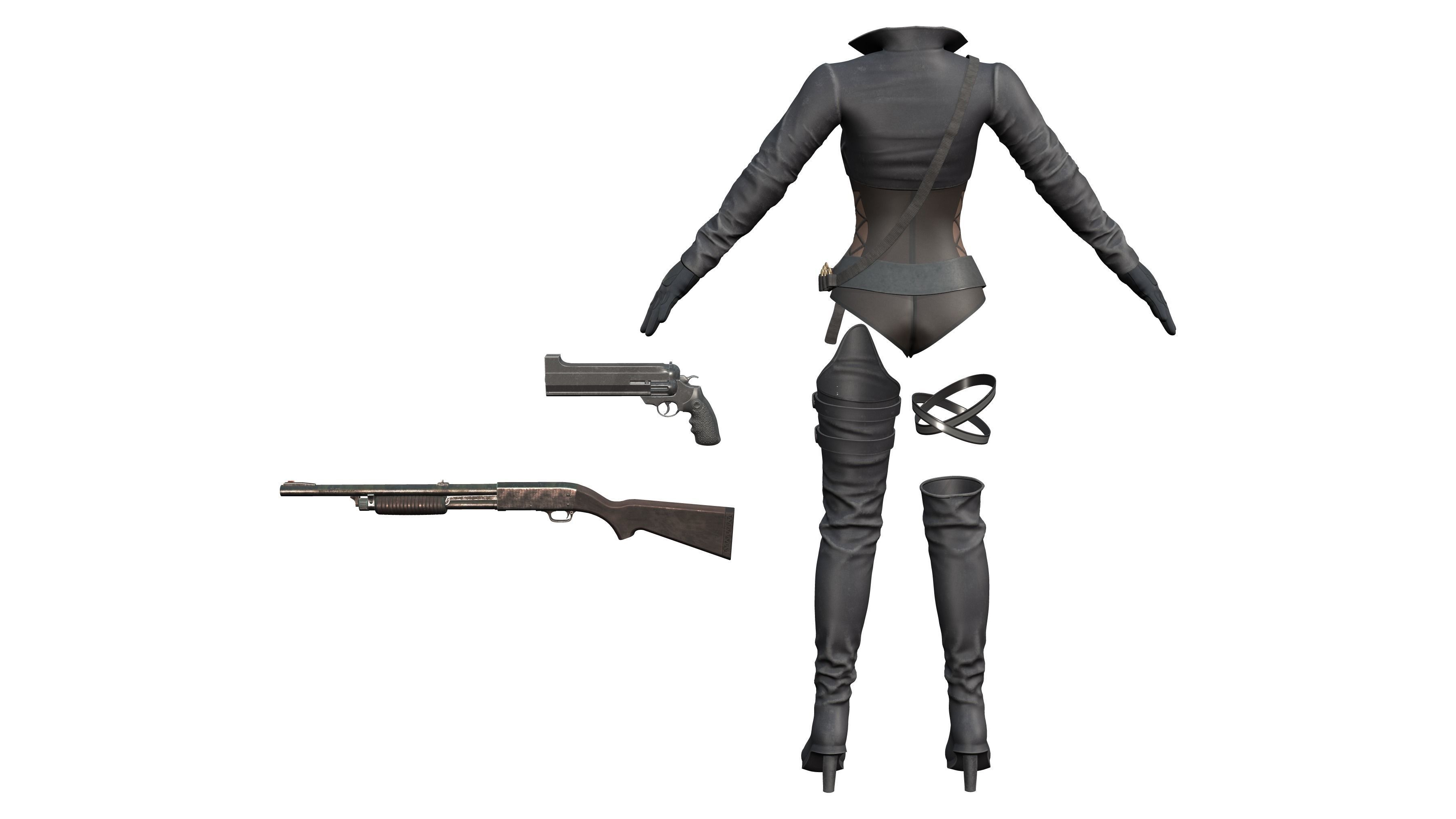 3D model Cyber Cop Full Outfit VR / AR / low-poly | CGTrader