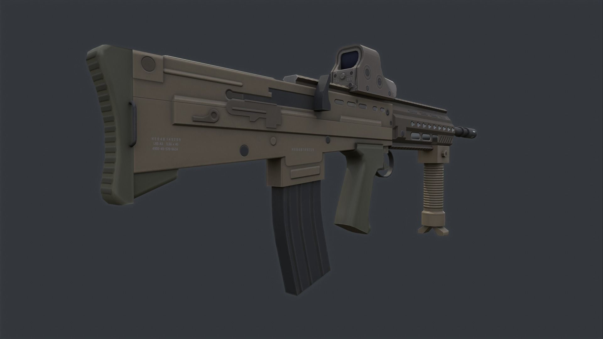 3D model L85-A3 Pack accessories VR / AR / low-poly | CGTrader