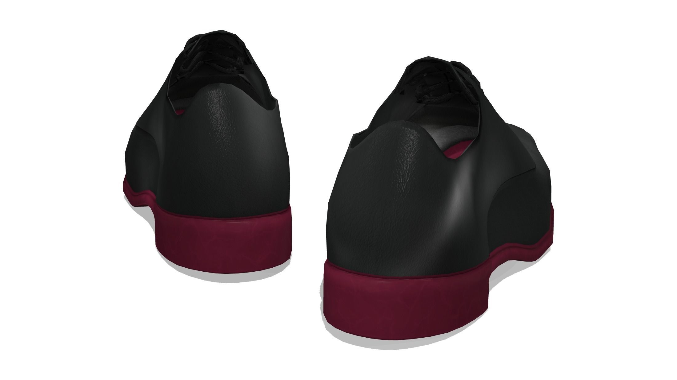 3D model Black Formal Lace Up Shoes VR / AR / low-poly | CGTrader