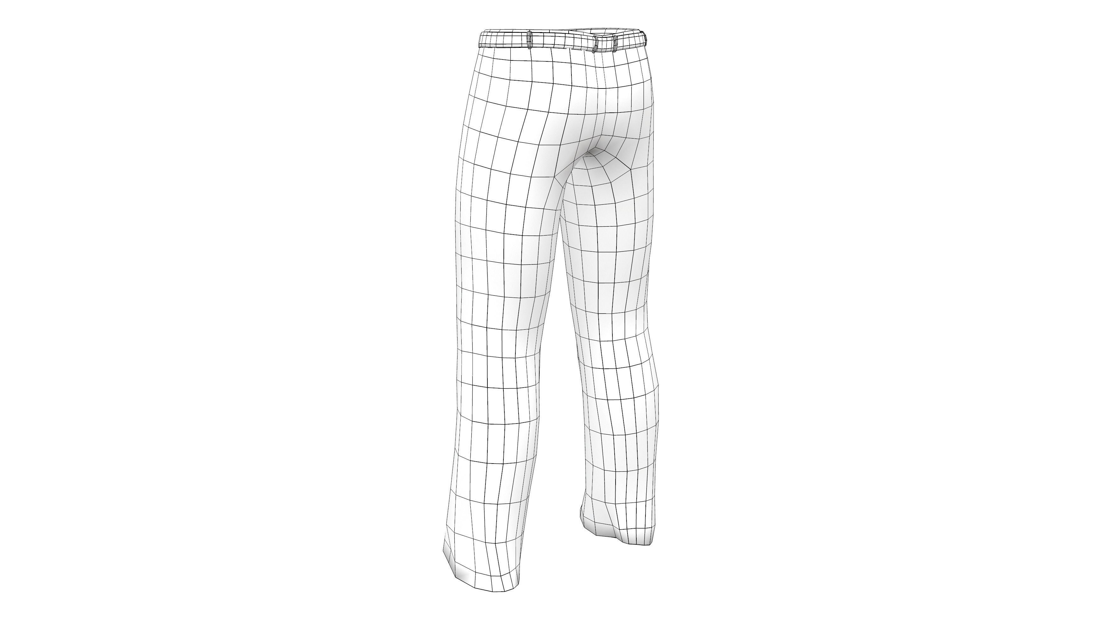 3D model Black Formal Trousers VR / AR / low-poly | CGTrader