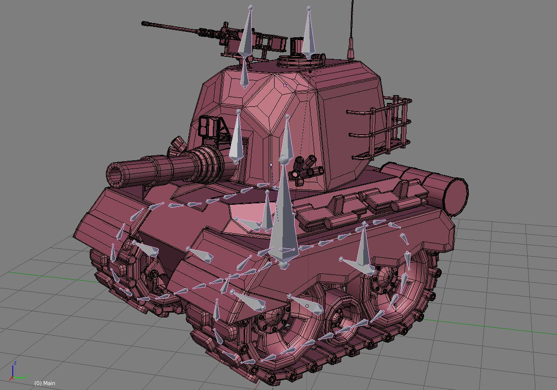 3D model Cartoon Low Poly Animated Tank VR / AR / low-poly rigged ...