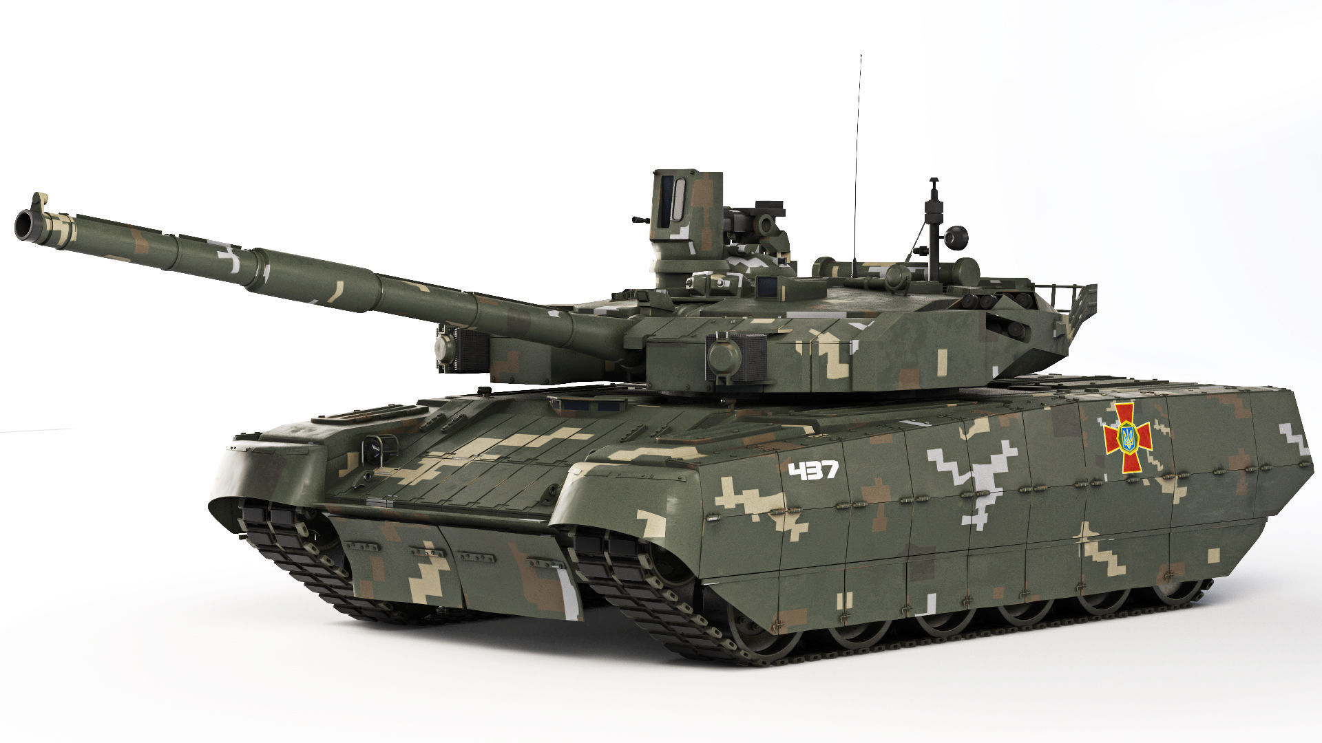 Tank T-84 Oplot-M 2010 3D model | CGTrader