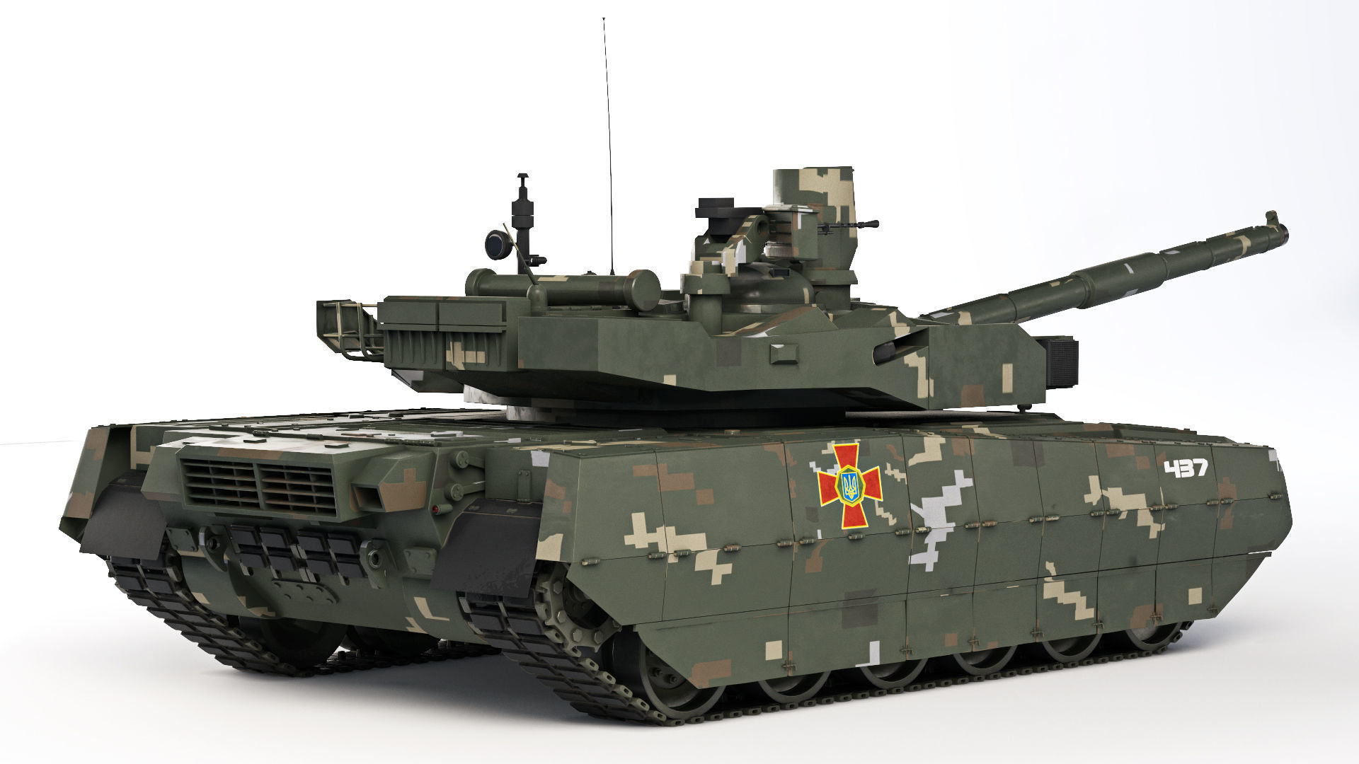 Tank T-84 Oplot-M 2010 3D model | CGTrader