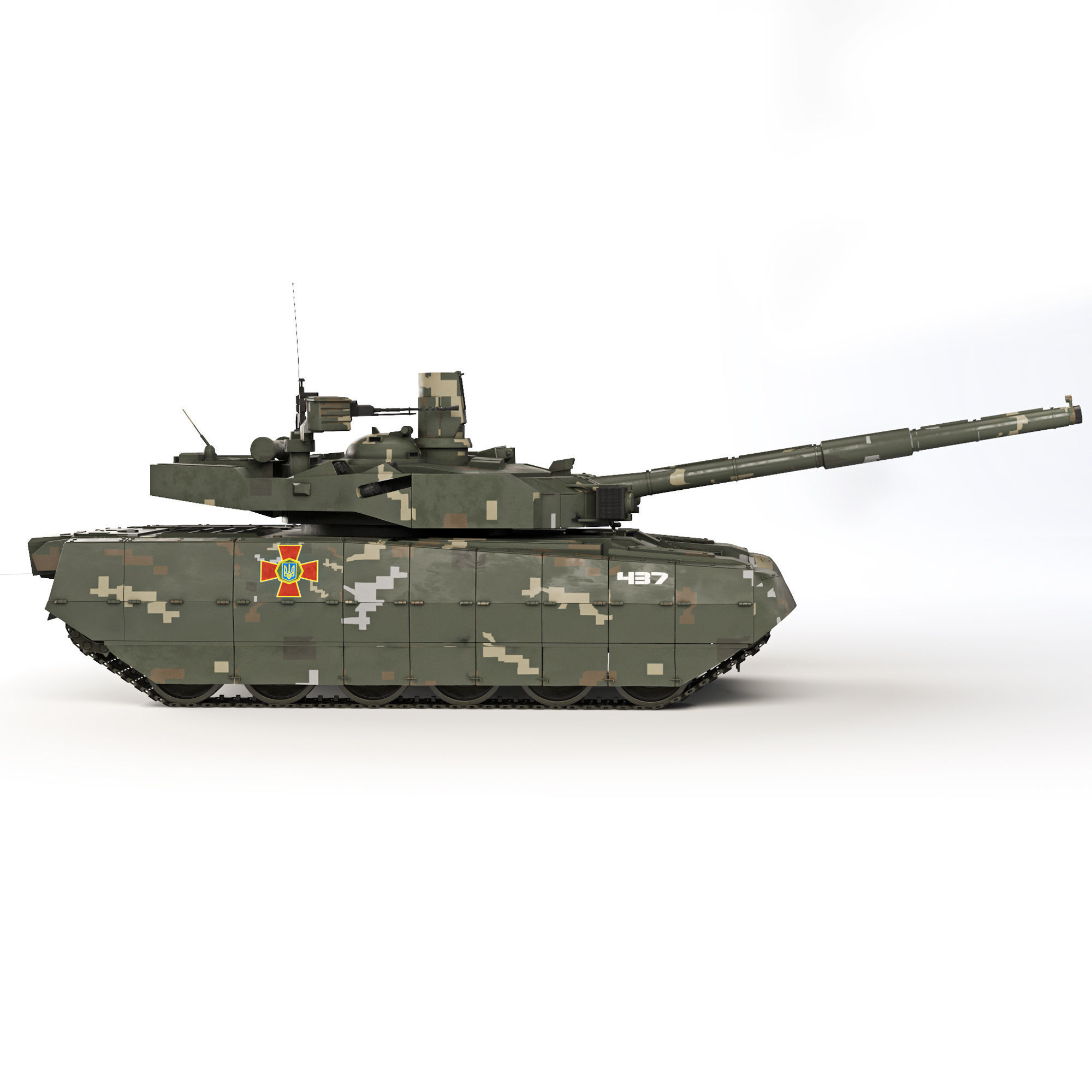 Tank T-84 Oplot-M 2010 3D model | CGTrader