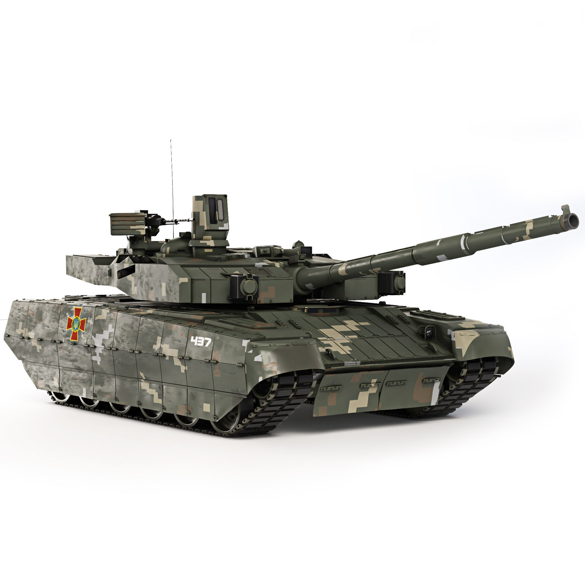 Tank T-84 Oplot-M 2010 3D model | CGTrader