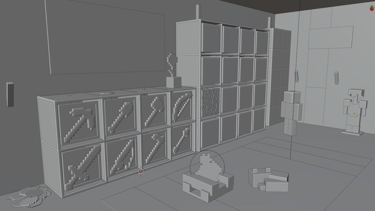 Minecraft scene model 3D model | CGTrader