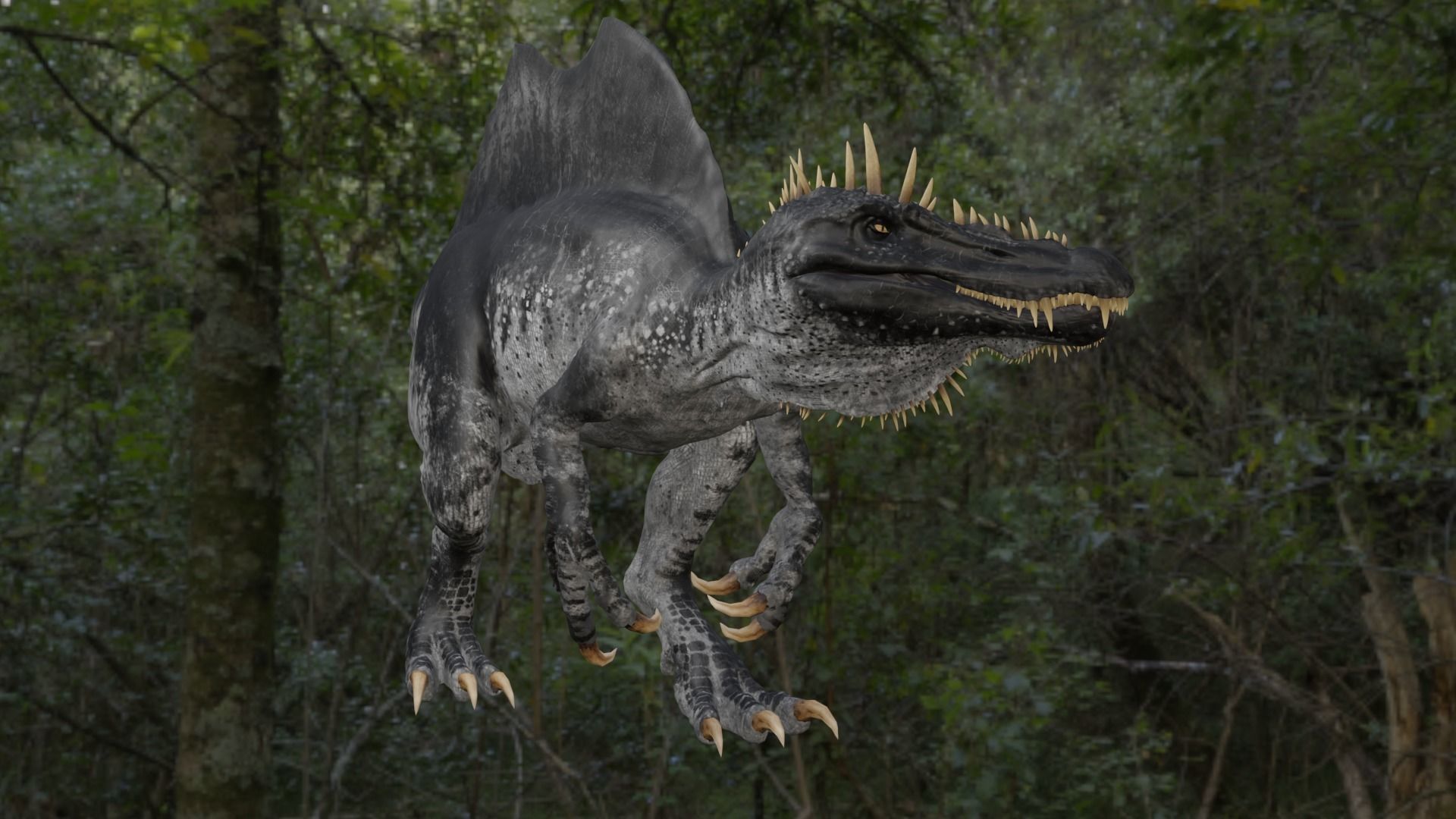 Spinosaurus from Monsters Resurrected 3D model animated rigged | CGTrader