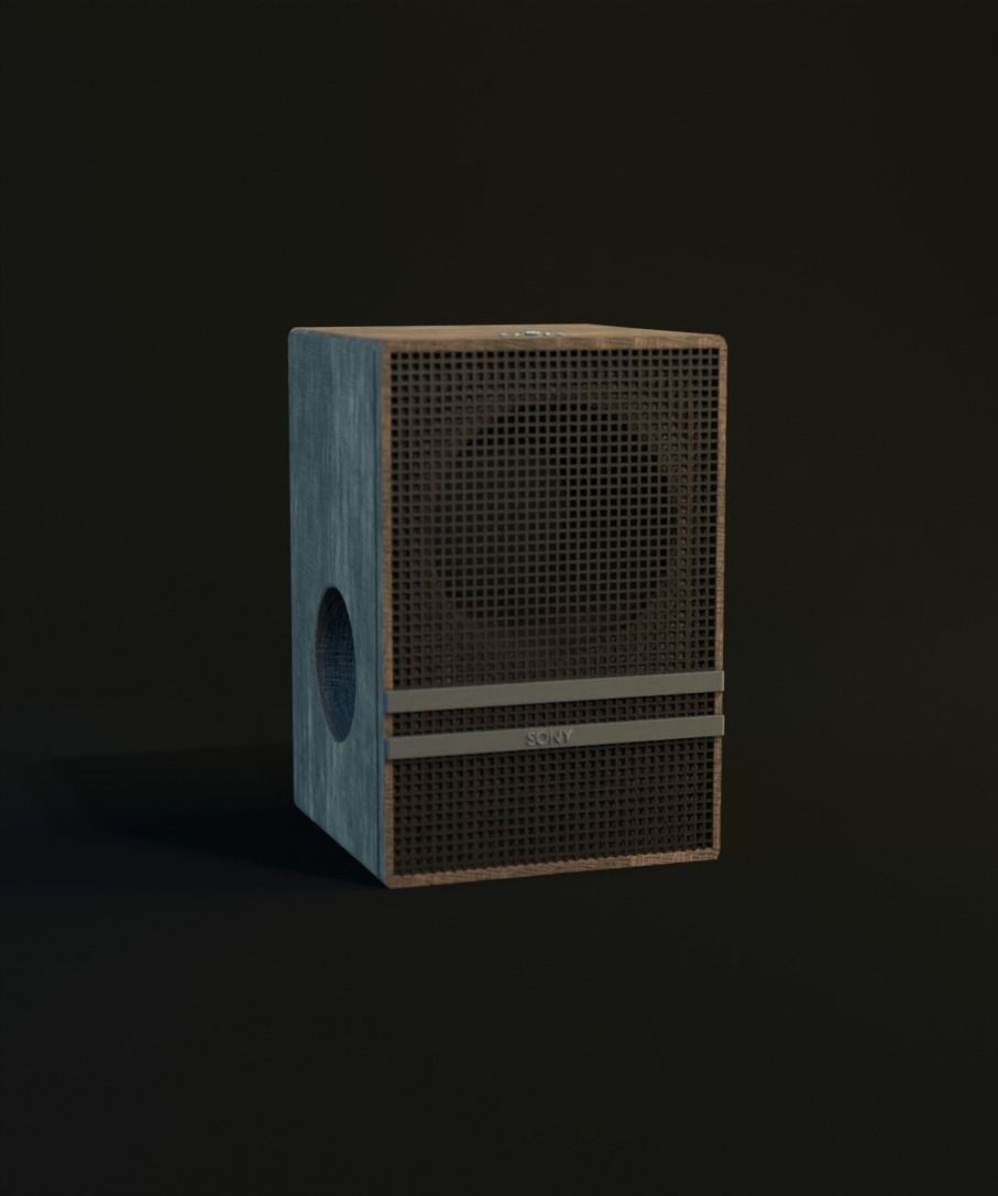 Speaker With two Variant Textures free 3D model | CGTrader