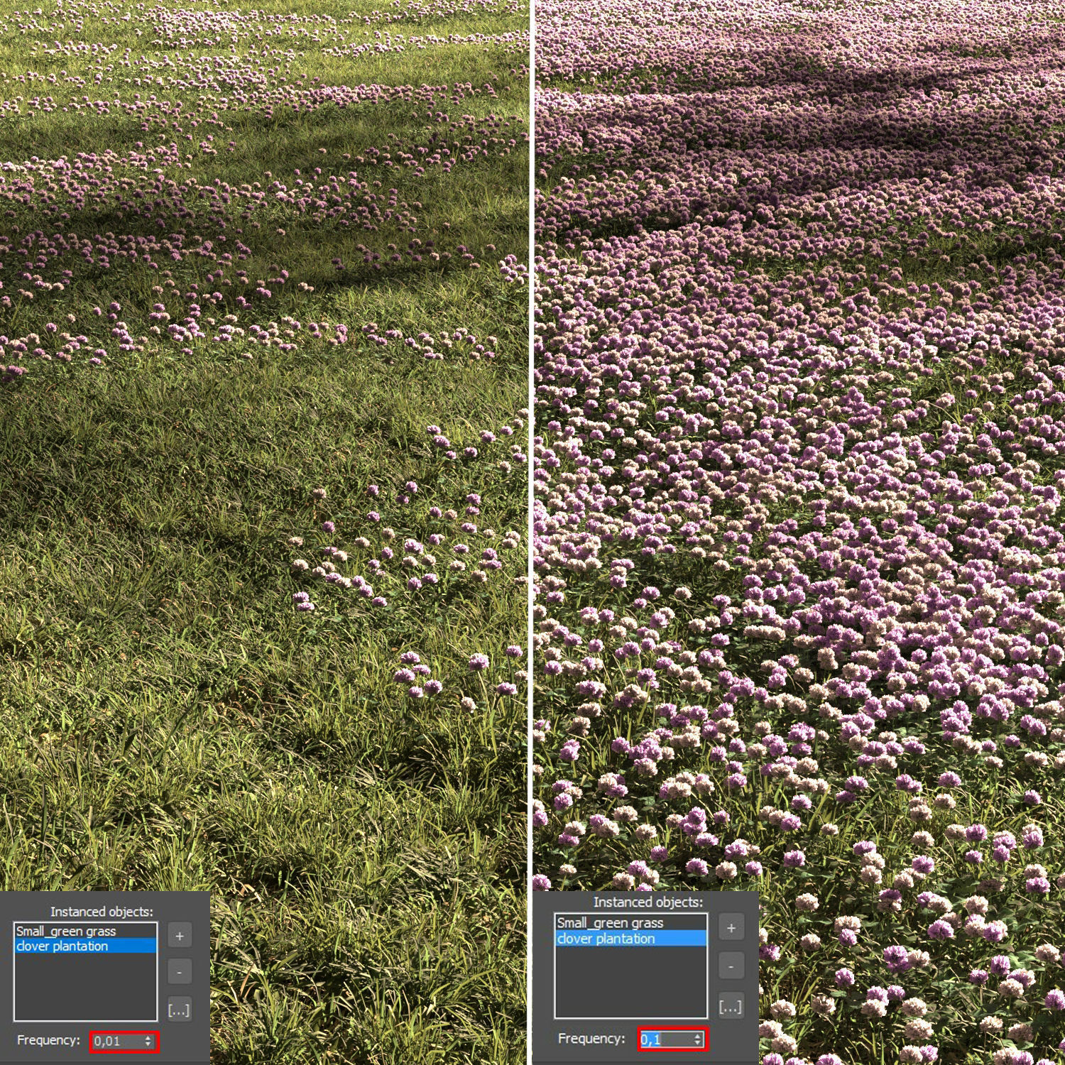 Grass and clover plantation 3D model | CGTrader