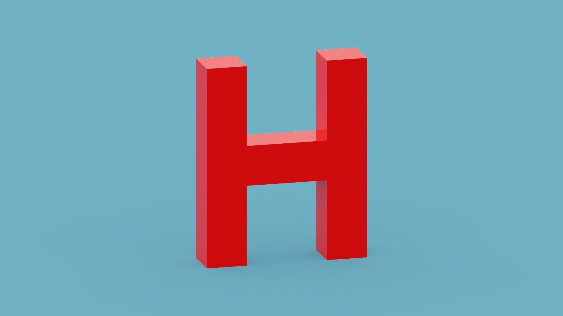 3D model Pixel Letter H VR / AR / low-poly | CGTrader