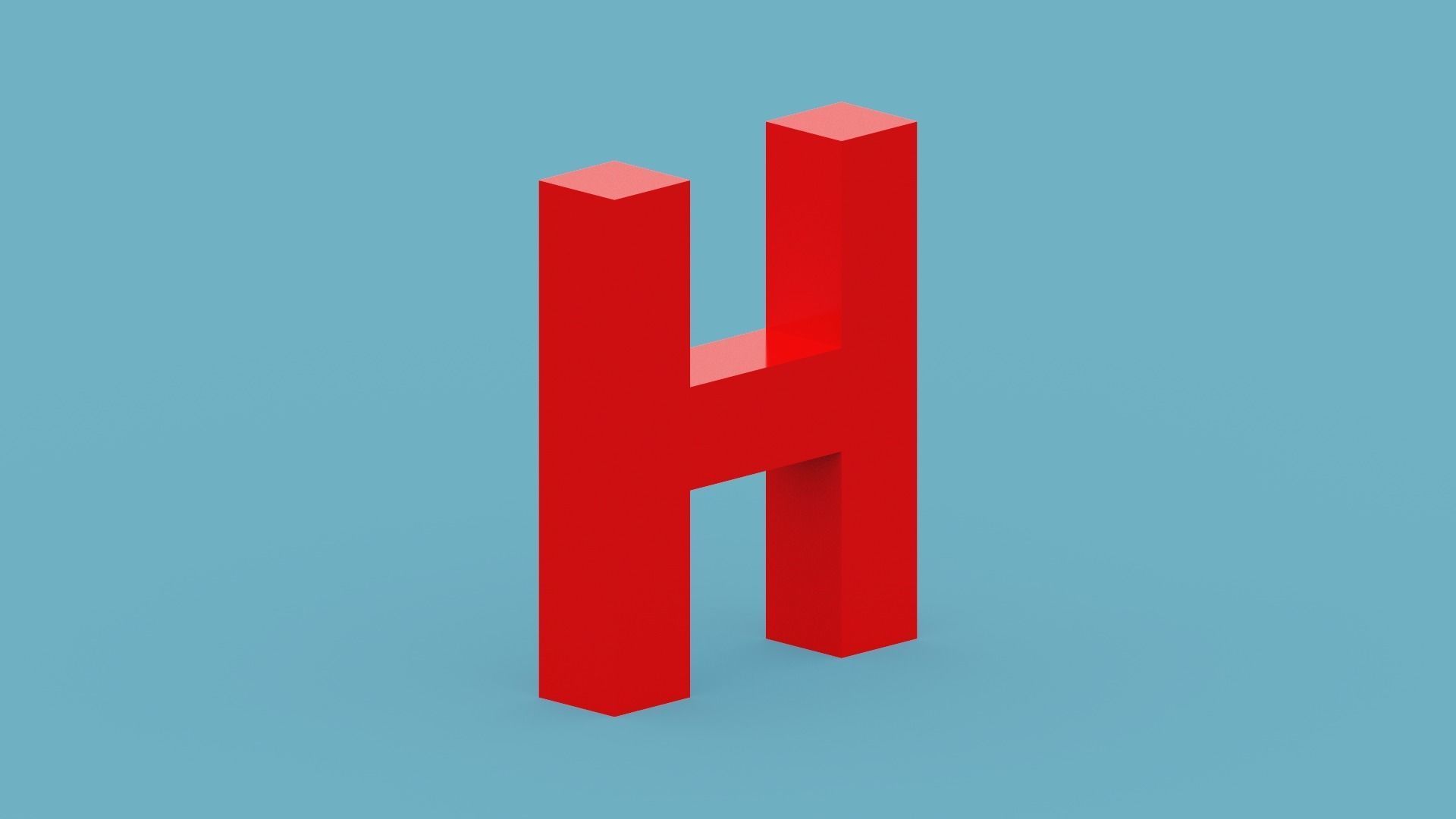 3D model Pixel Letter H VR / AR / low-poly | CGTrader