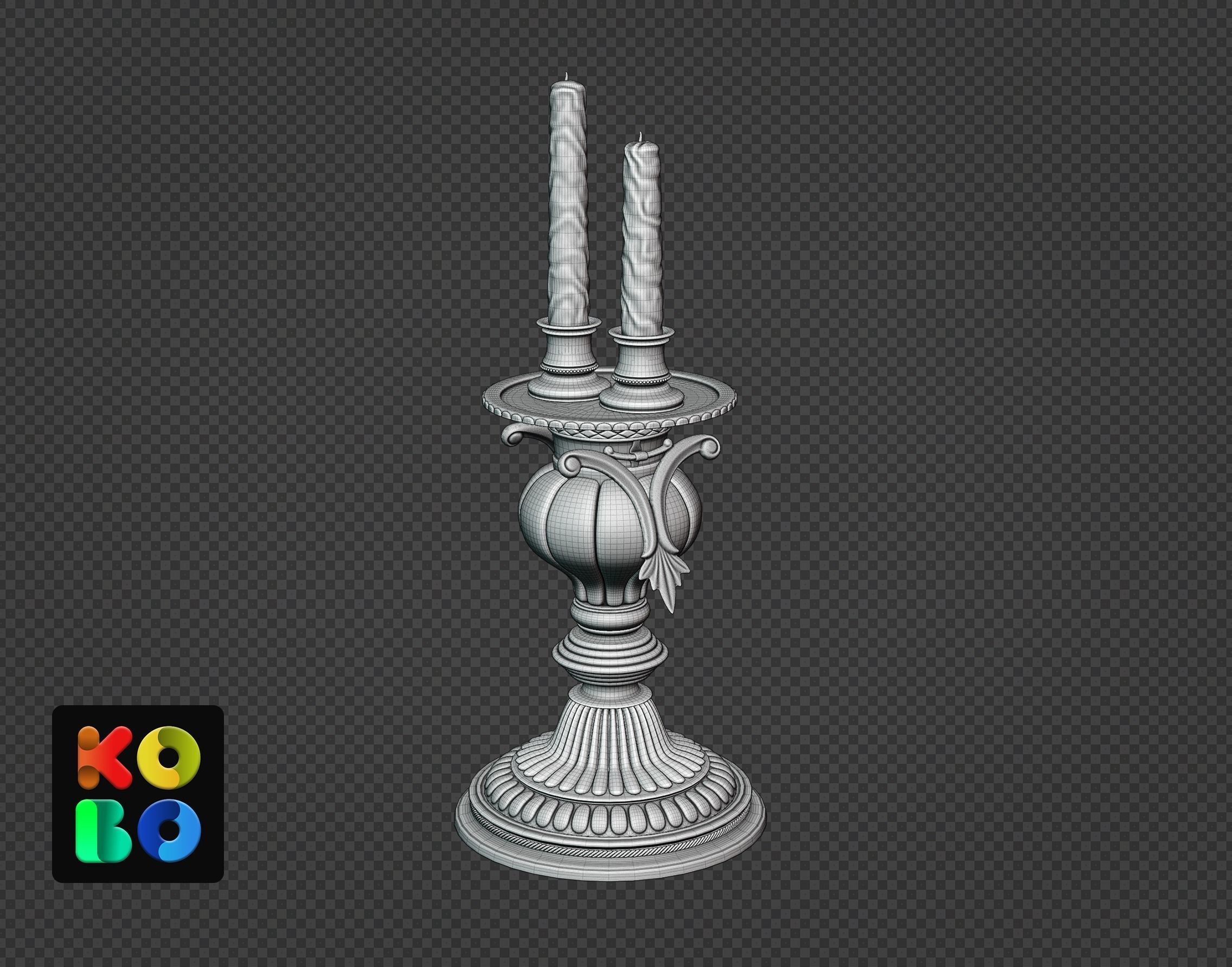 8 Ornamental Candlesticks 4K 3D Model Collection | CGTrader