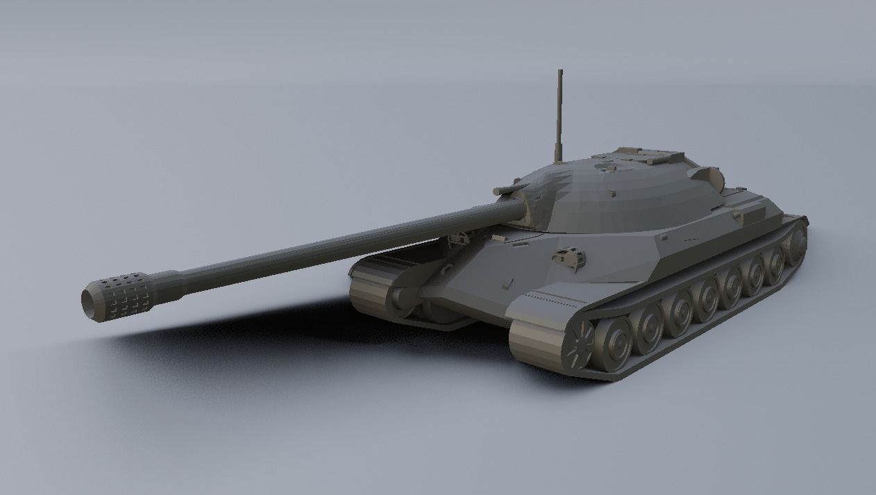 3D model IS-7 Heavy Tank - Game Ready 3D Printable VR / AR / low-poly ...