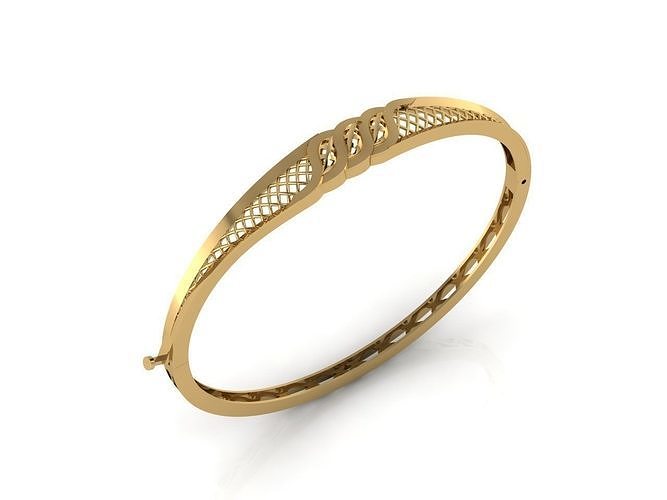 Womens Bracelets Bangles 3DM STL OBJ With Details 3D model 3D printable ...