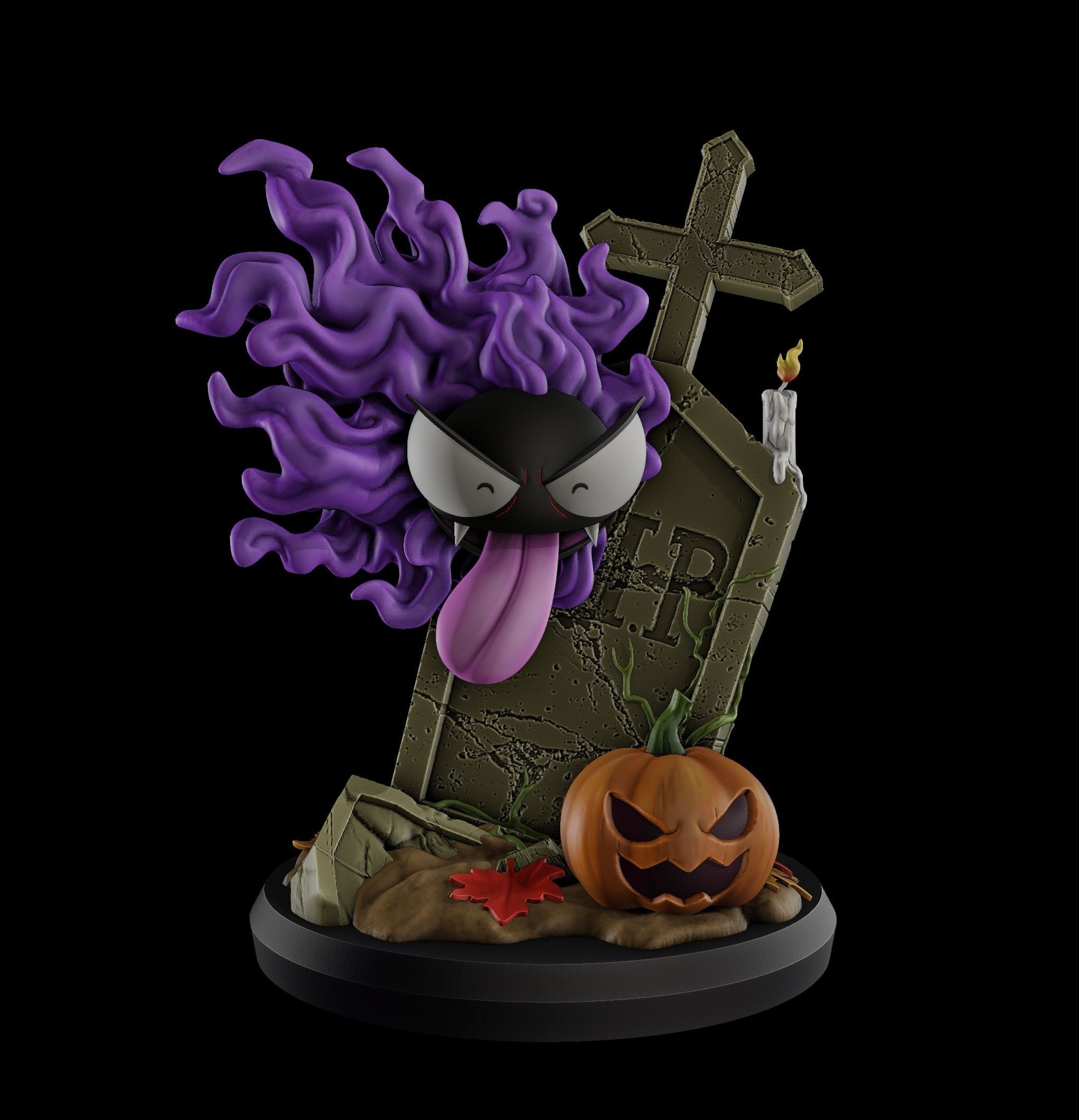 Gastly-Pokemon halloween 3D model 3D printable | CGTrader