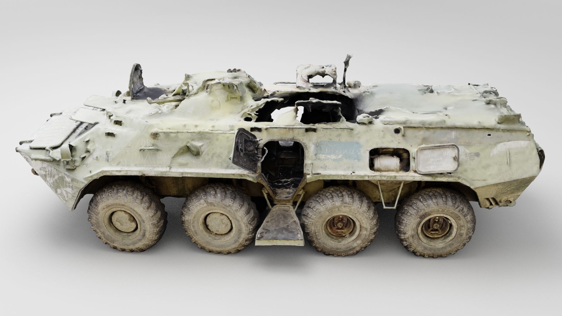 Russian BTR-82A destroyed by Ukrainian army 3D model | CGTrader