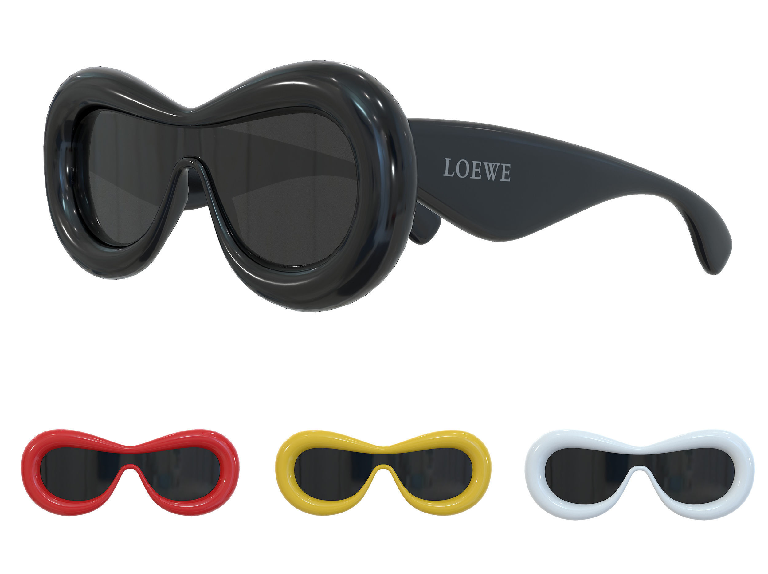 3D model Loewe Inflated Mask Sunglasses VR / AR / low-poly | CGTrader