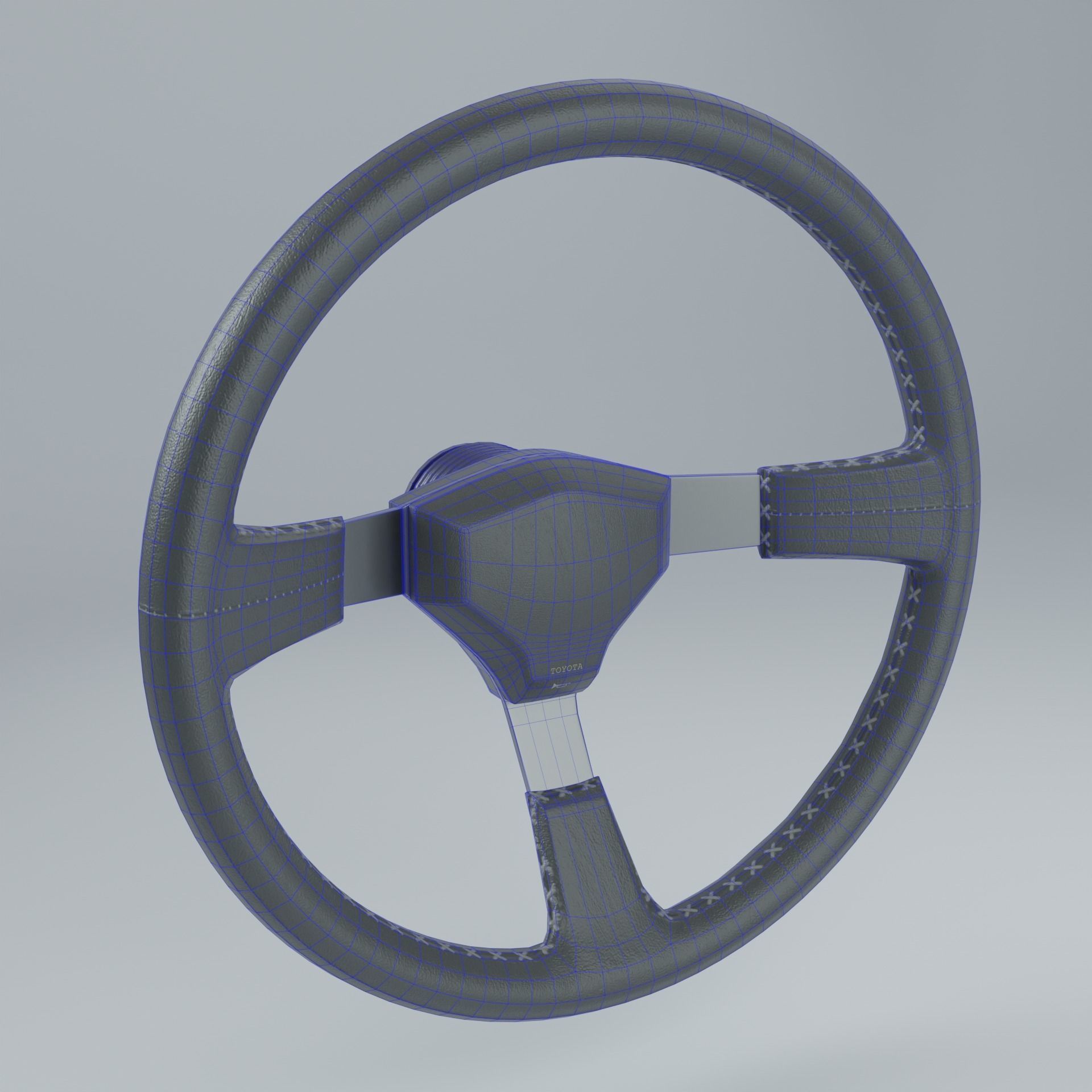 3D model Toyota Ae86 Steering Wheel Low poly VR / AR / low-poly | CGTrader