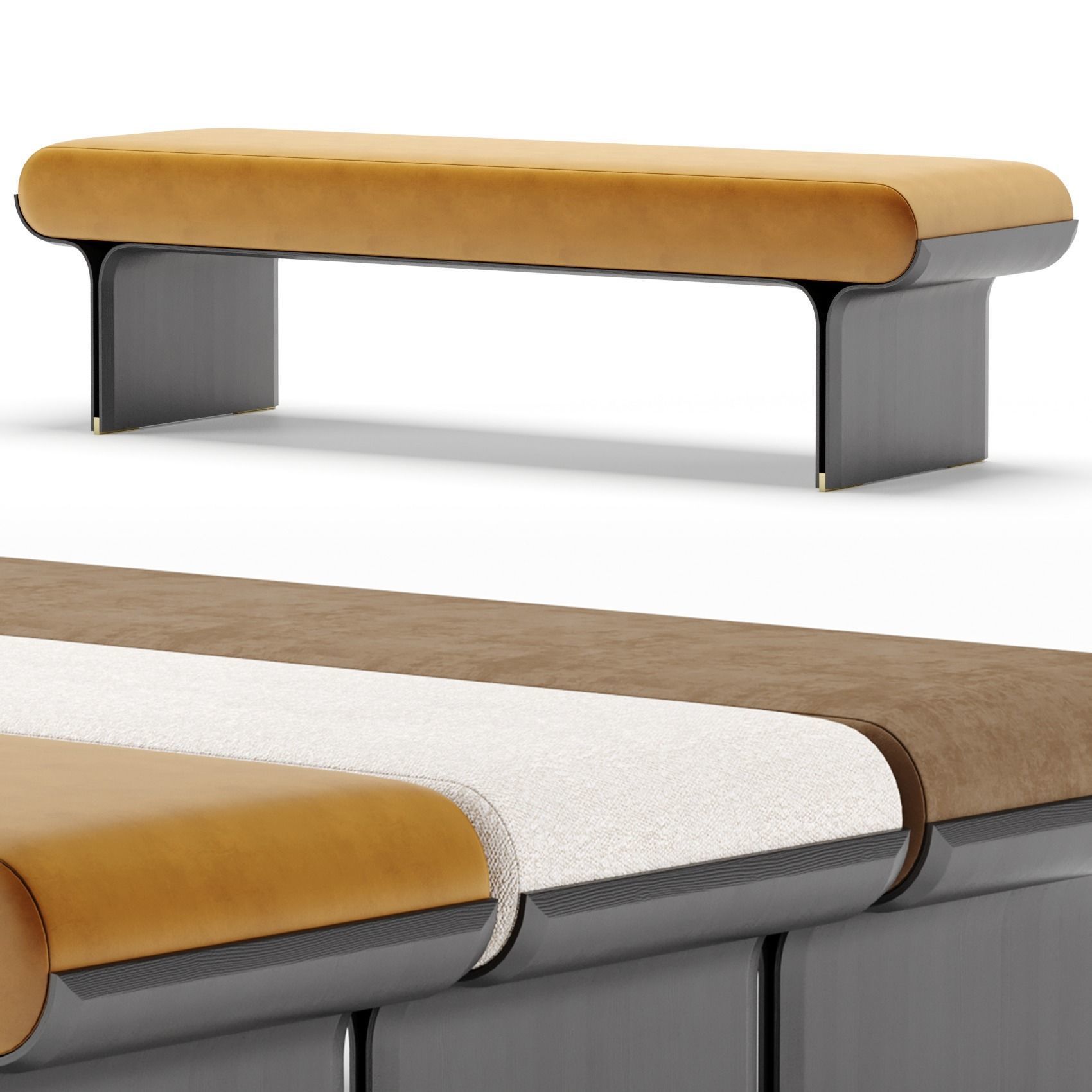 Stami indoor bench - Galotti and Radice 3D model | CGTrader