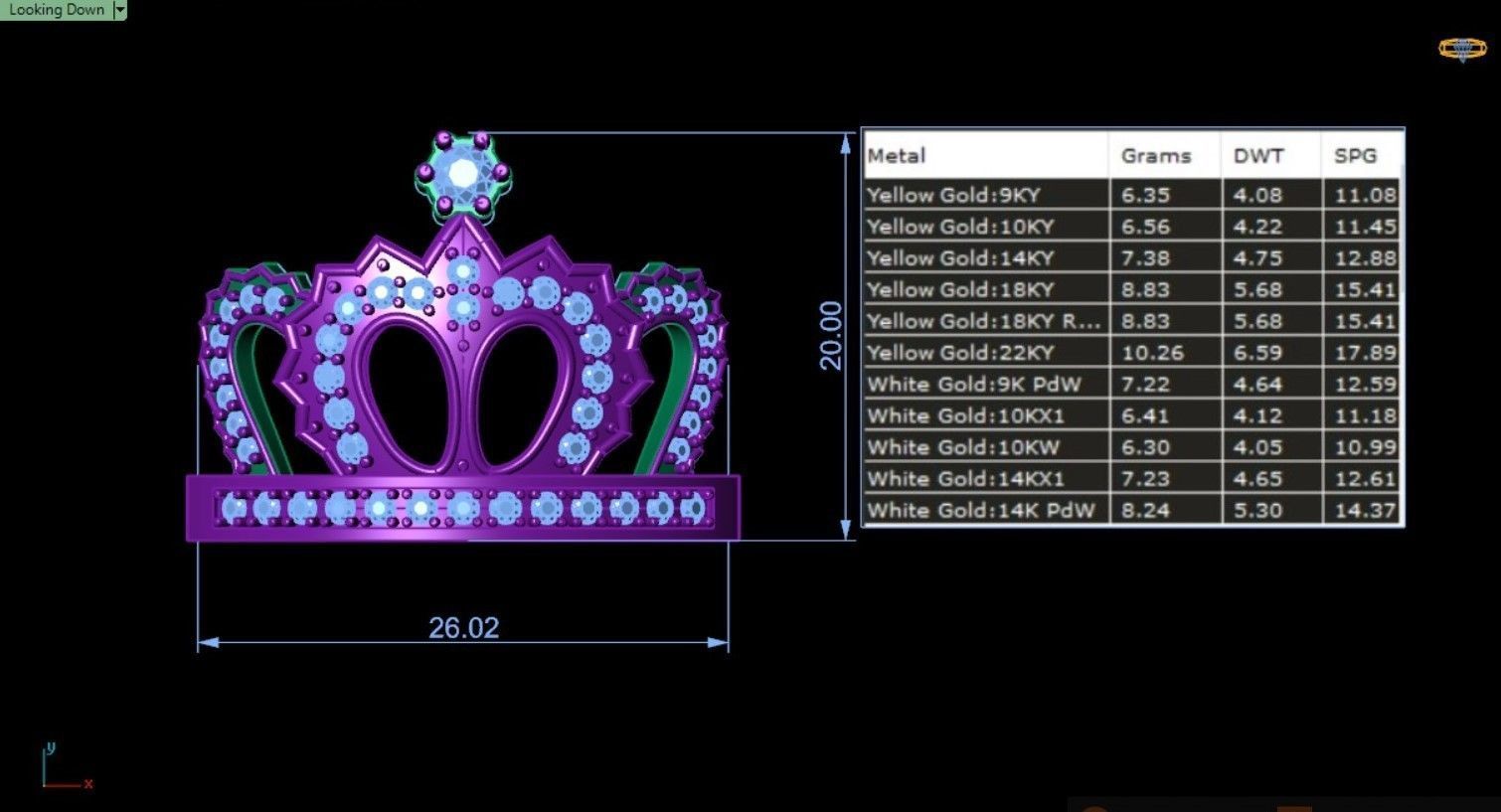 hanging crown 3D model 3D printable | CGTrader