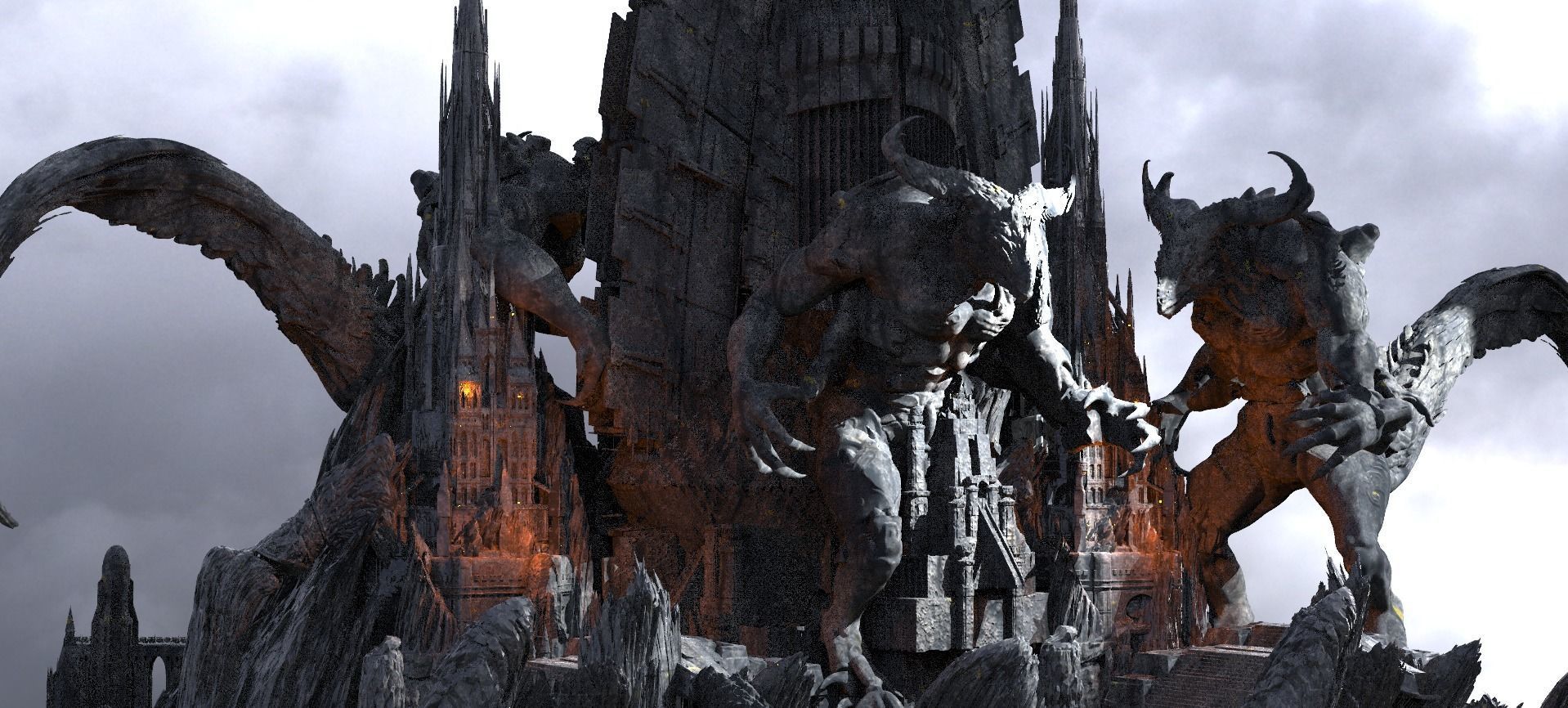 Dark Lizard Realms Fort Kit bash 3D model | CGTrader