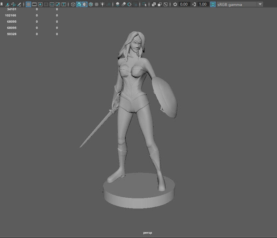 SolidWorks Powersurface modeling 3D model of Wonder Woman 3D model | CGTrader