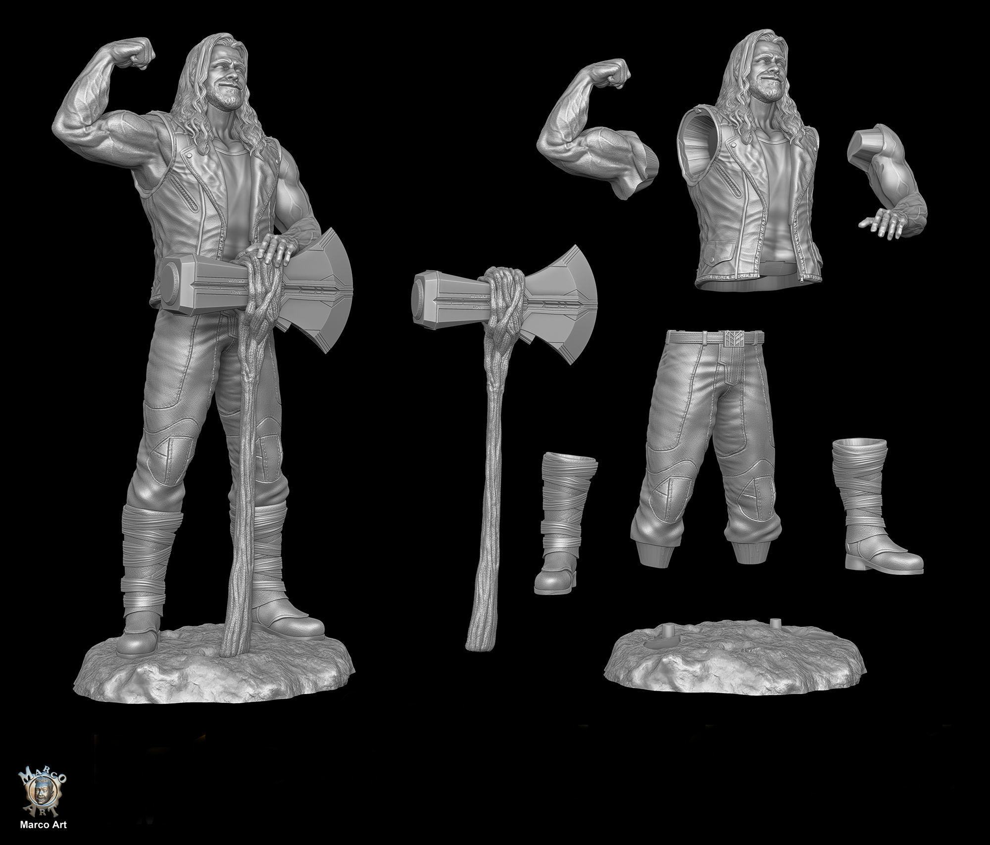 Casual Thor stl file 3D model 3D printable | CGTrader