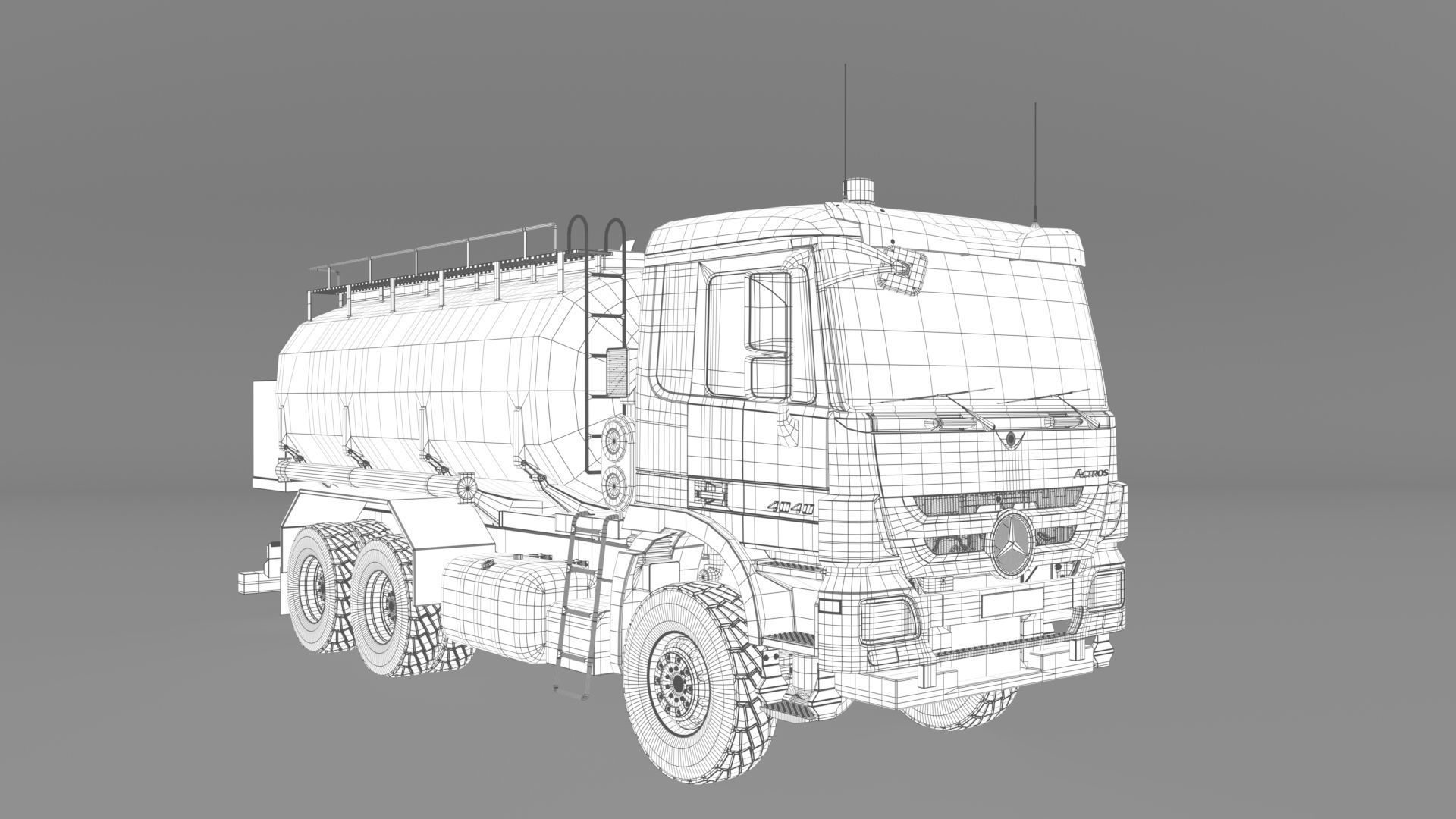 Mercedes ACTROS 4040-A 6x6 Fuel tank 3D model | CGTrader