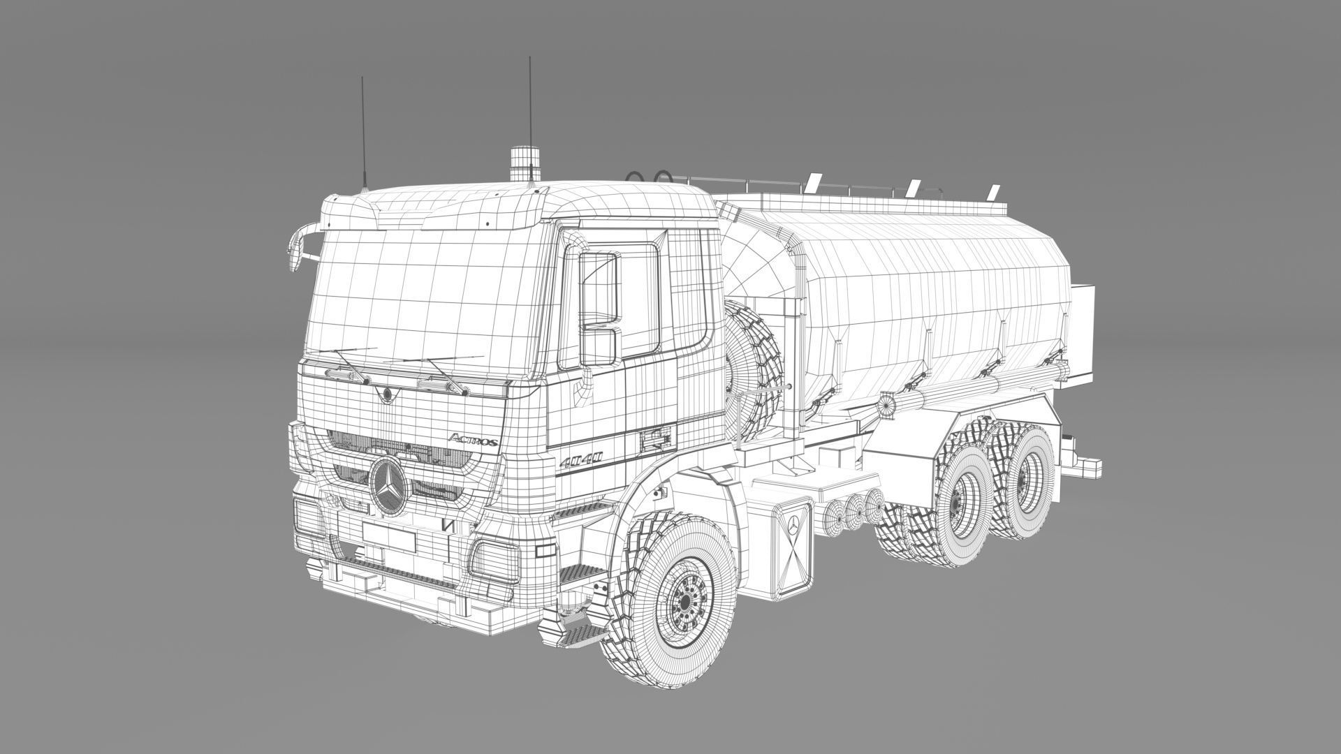 Mercedes ACTROS 4040-A 6x6 Fuel tank 3D model | CGTrader