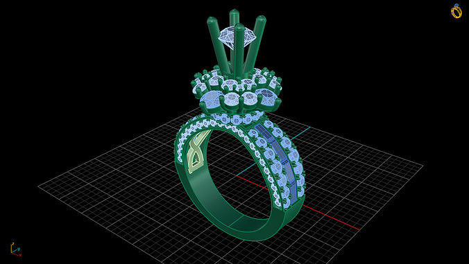 RINGS DIAMOND 3D model 3D printable | CGTrader