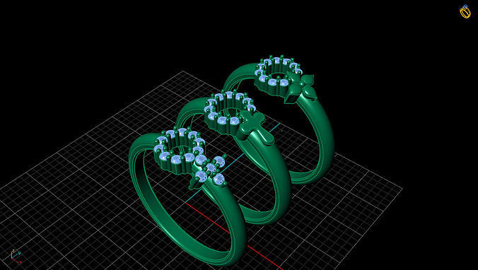 RINGS DIAMOND 3D model 3D printable | CGTrader