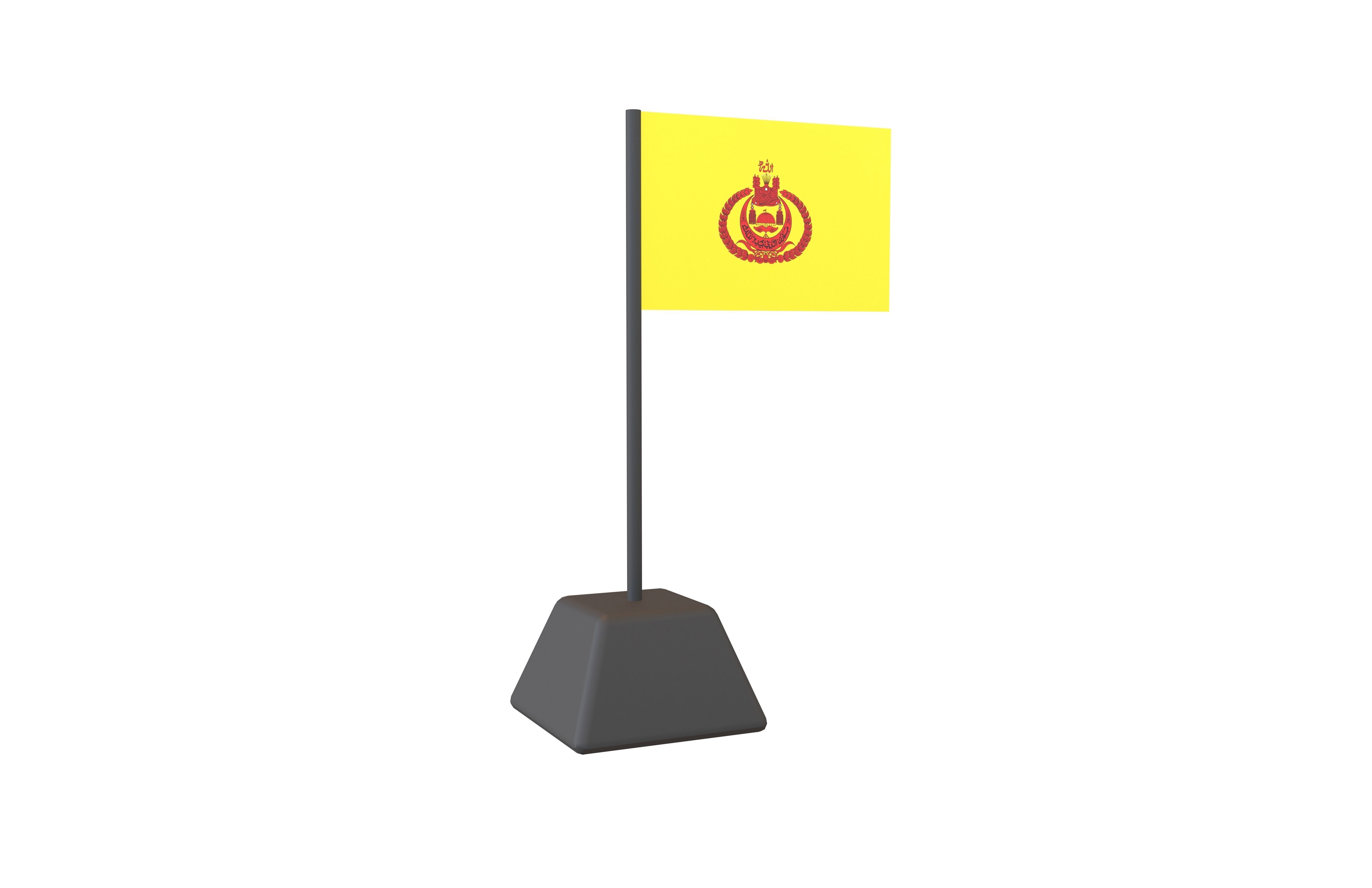 3D model Standard of the Sultan Flag v1 001 VR / AR / low-poly | CGTrader