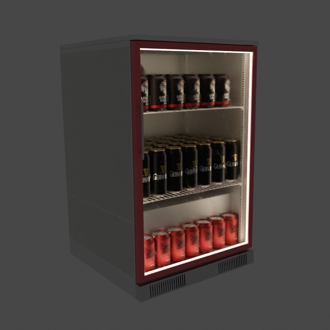 3D model Beverage Fridge VR / AR / low-poly | CGTrader