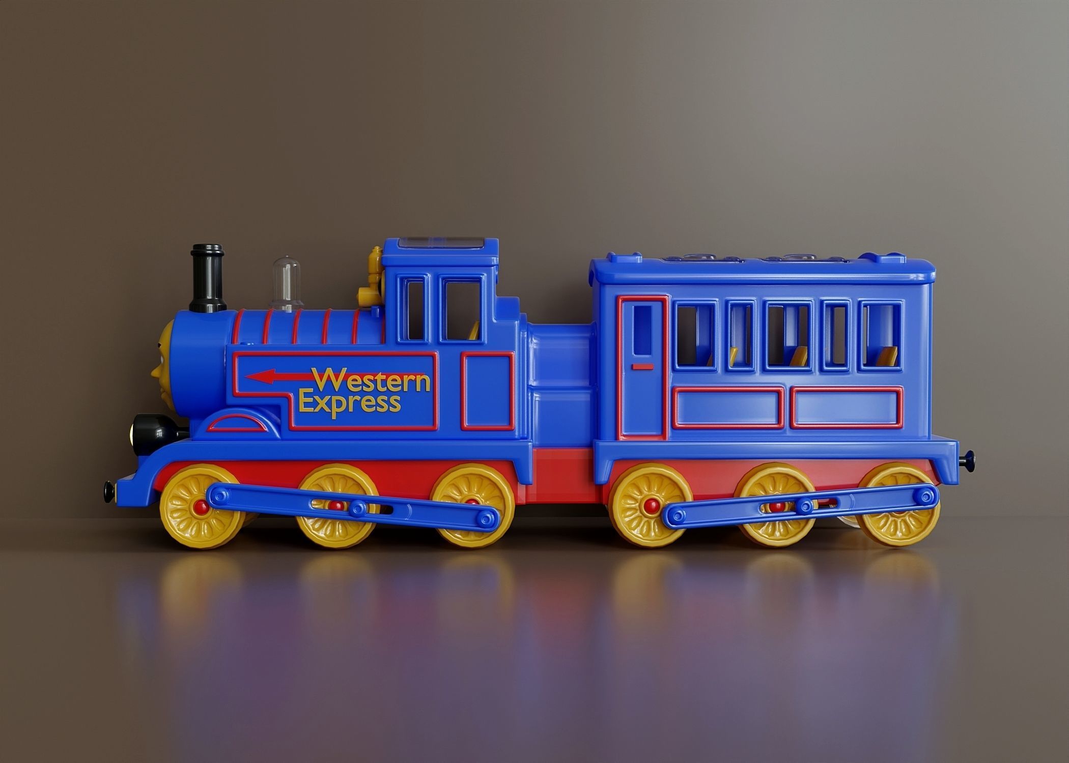 Childrens plastic toy train 3D model | CGTrader