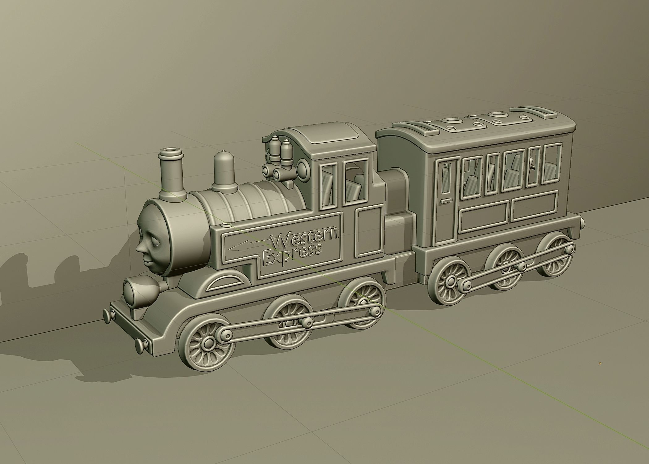 Childrens plastic toy train 3D model | CGTrader