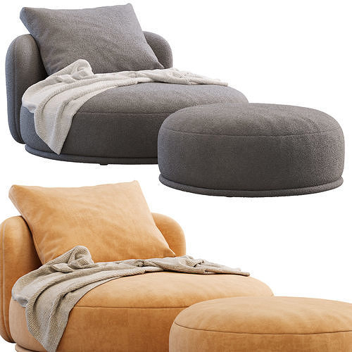 Armchair Rene By Meridiani 3D model | CGTrader