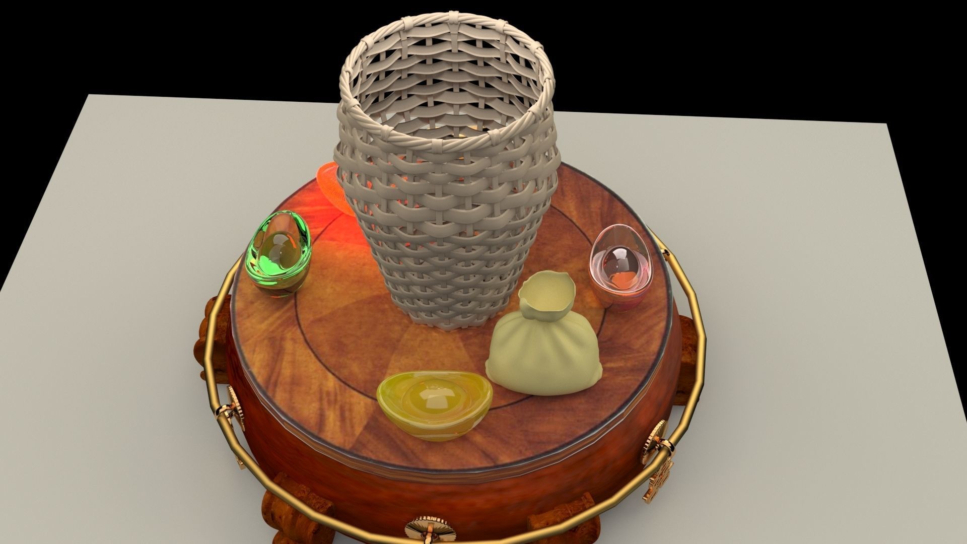 Chinese weaver basket 3D model | CGTrader