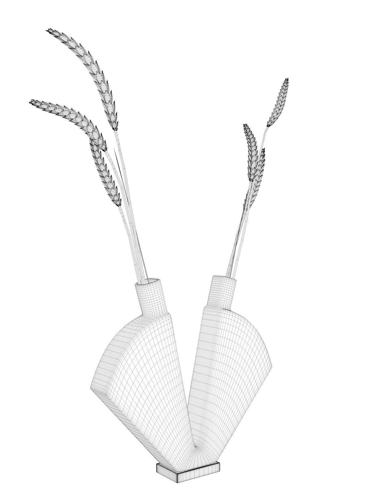 Vase with Wheat 3D model | CGTrader