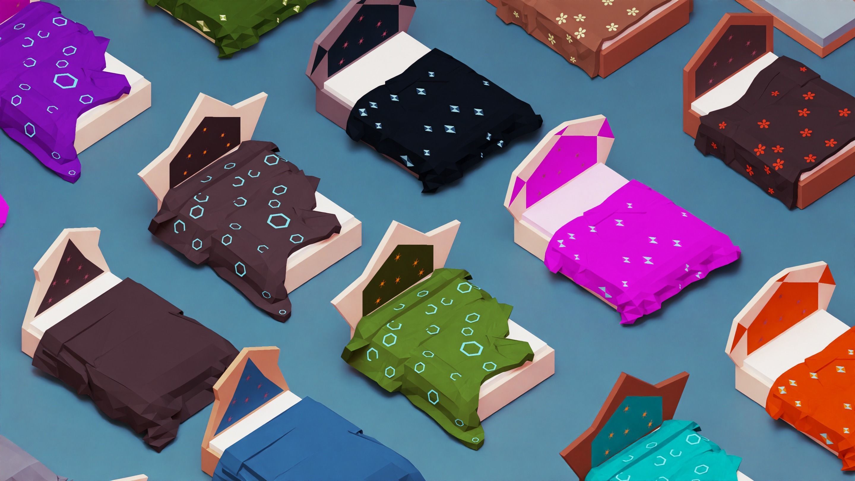 3D model Pack Beds Low Poly VR / AR / low-poly | CGTrader