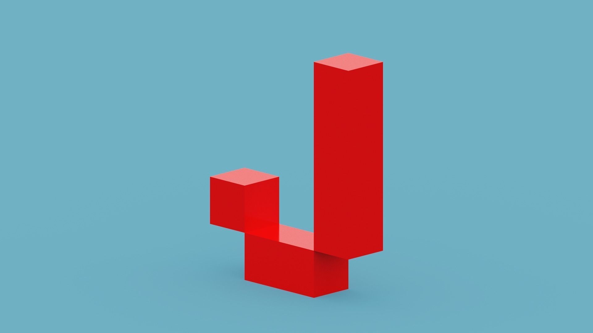 3D model Pixel Letter J VR / AR / low-poly | CGTrader
