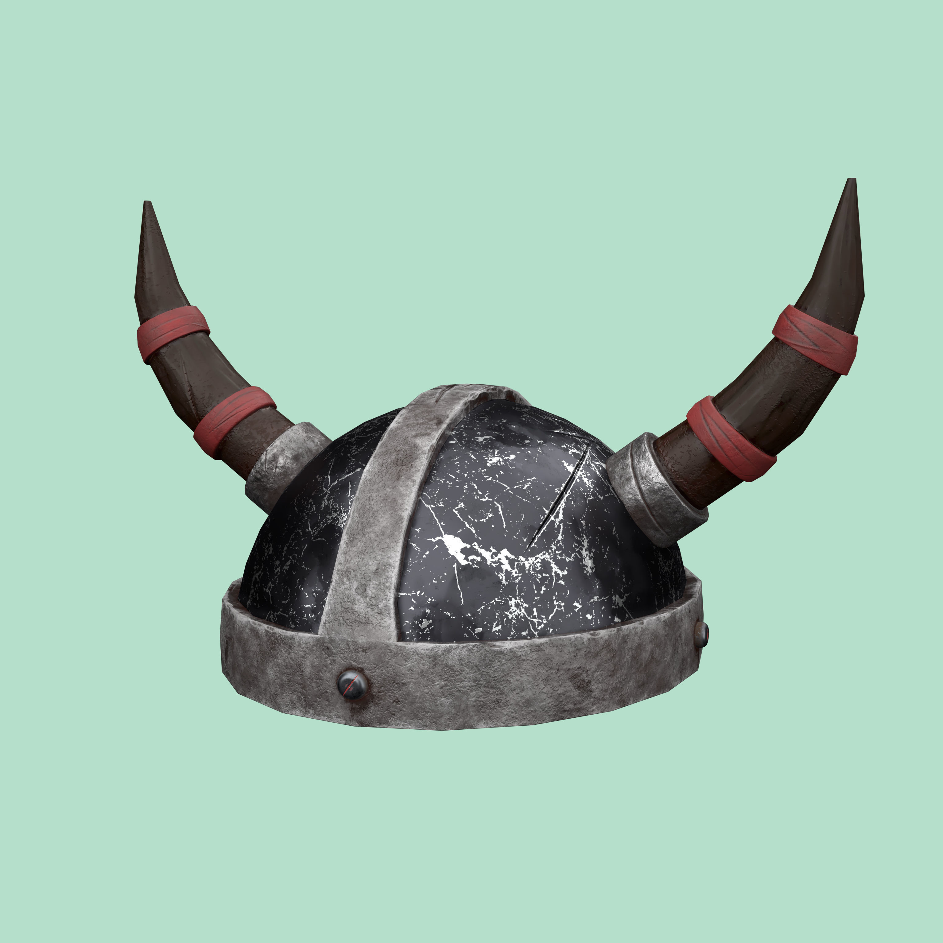 3D model Stylized Viking Helmet VR / AR / low-poly | CGTrader