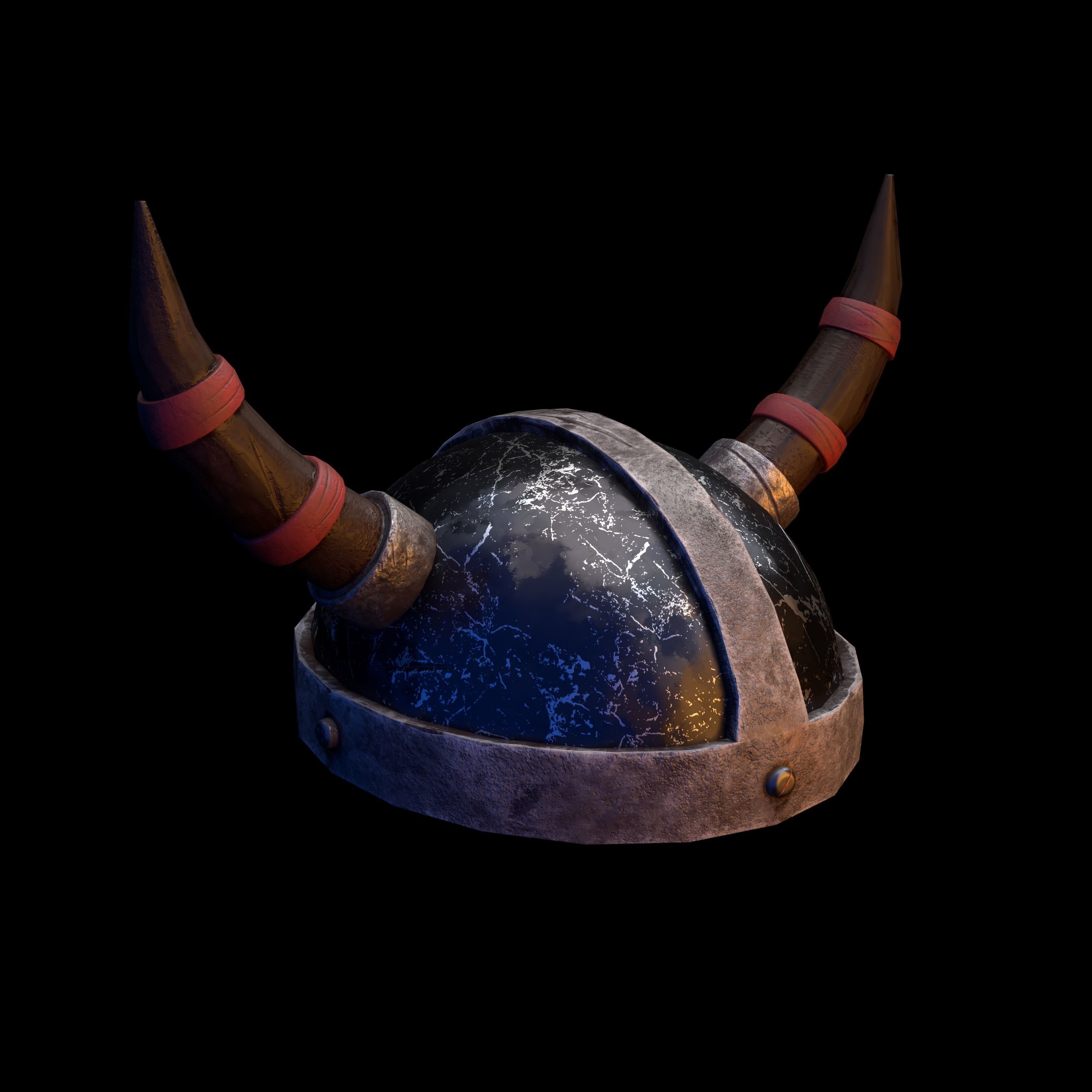 3D model Stylized Viking Helmet VR / AR / low-poly | CGTrader
