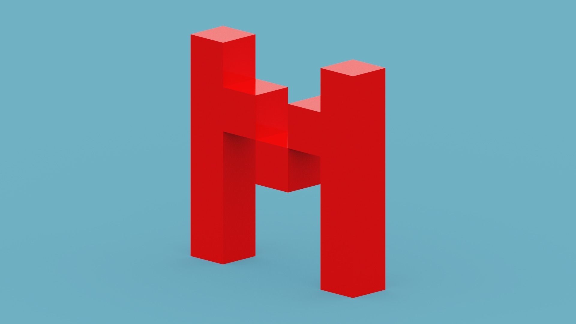 3D model Pixel Letter M VR / AR / low-poly | CGTrader