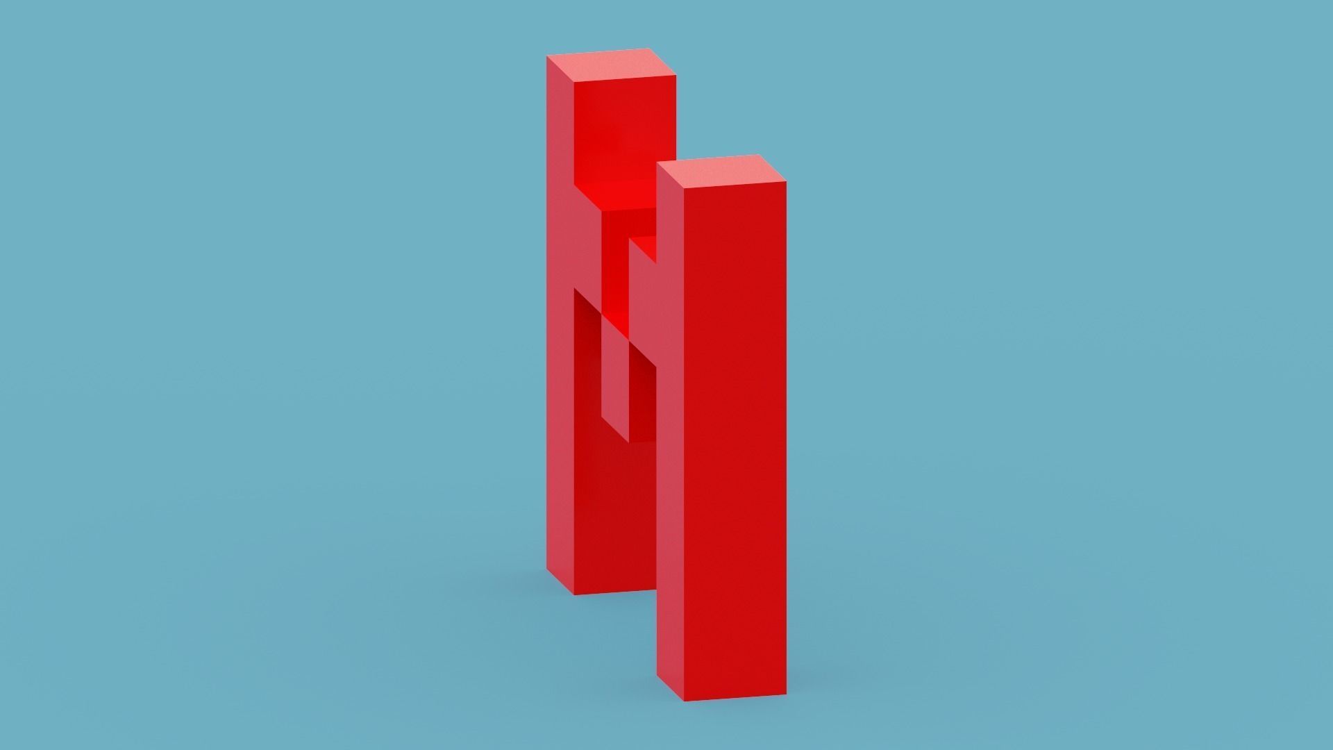 3D model Pixel Letter M VR / AR / low-poly | CGTrader