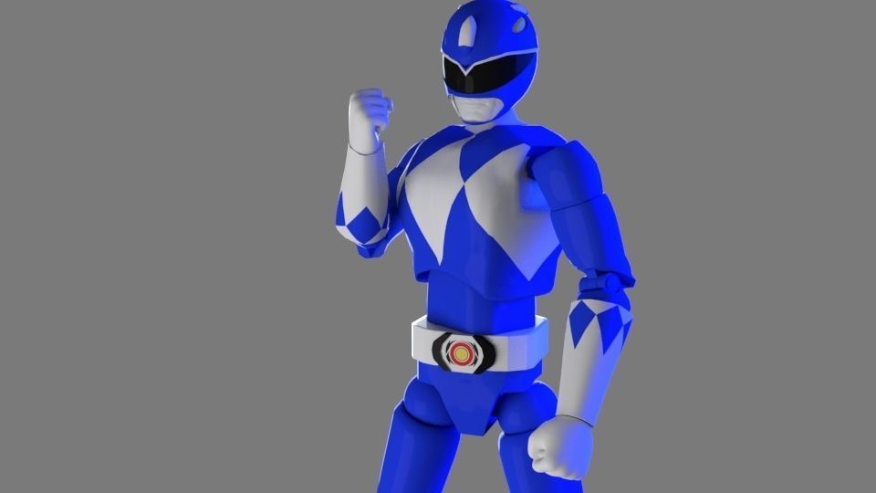 Super rangers Blue ranger Action figure 3D model 3D printable | CGTrader