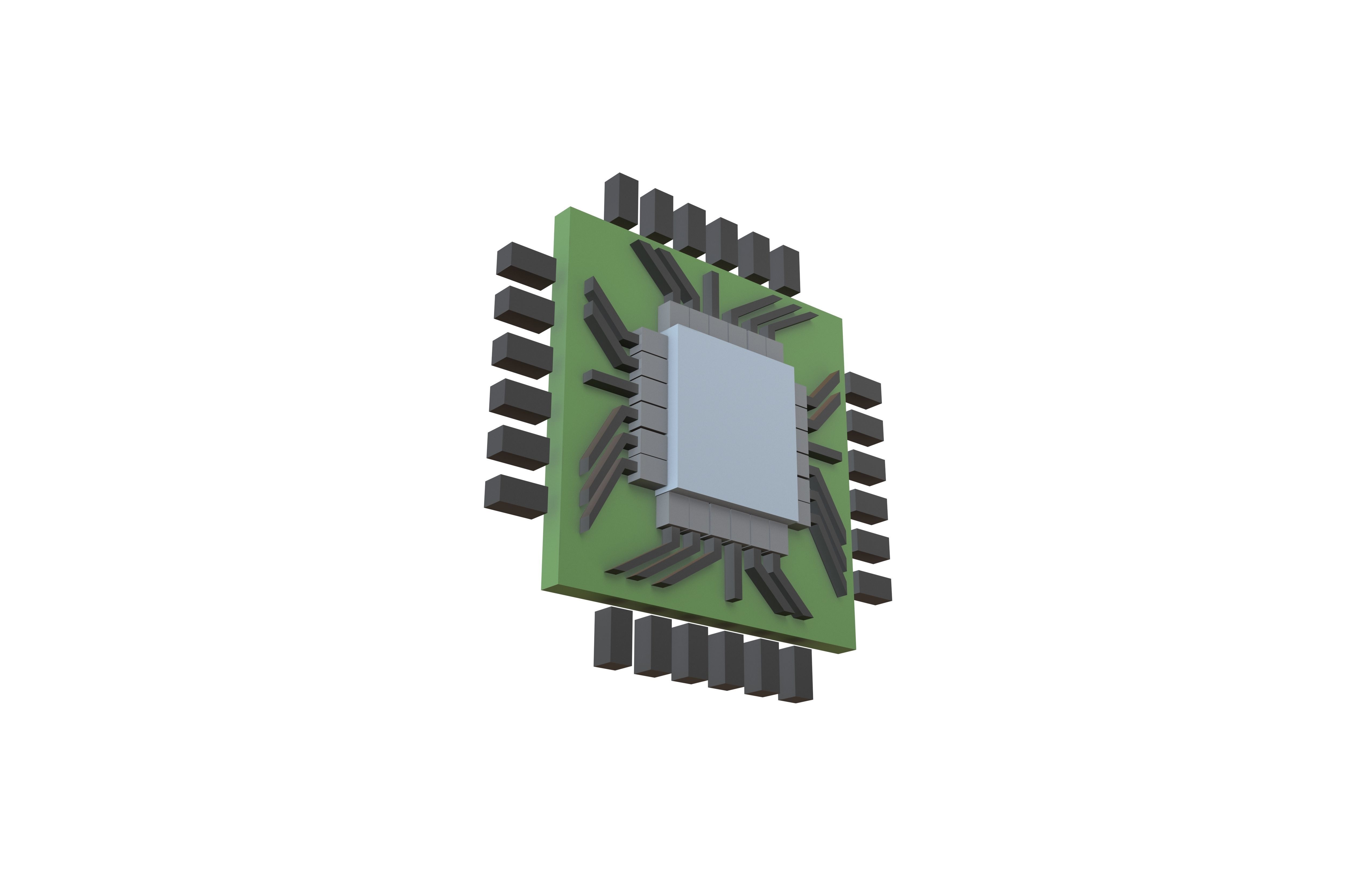 3D model Microchip Symbol V1 001 VR / AR / low-poly | CGTrader