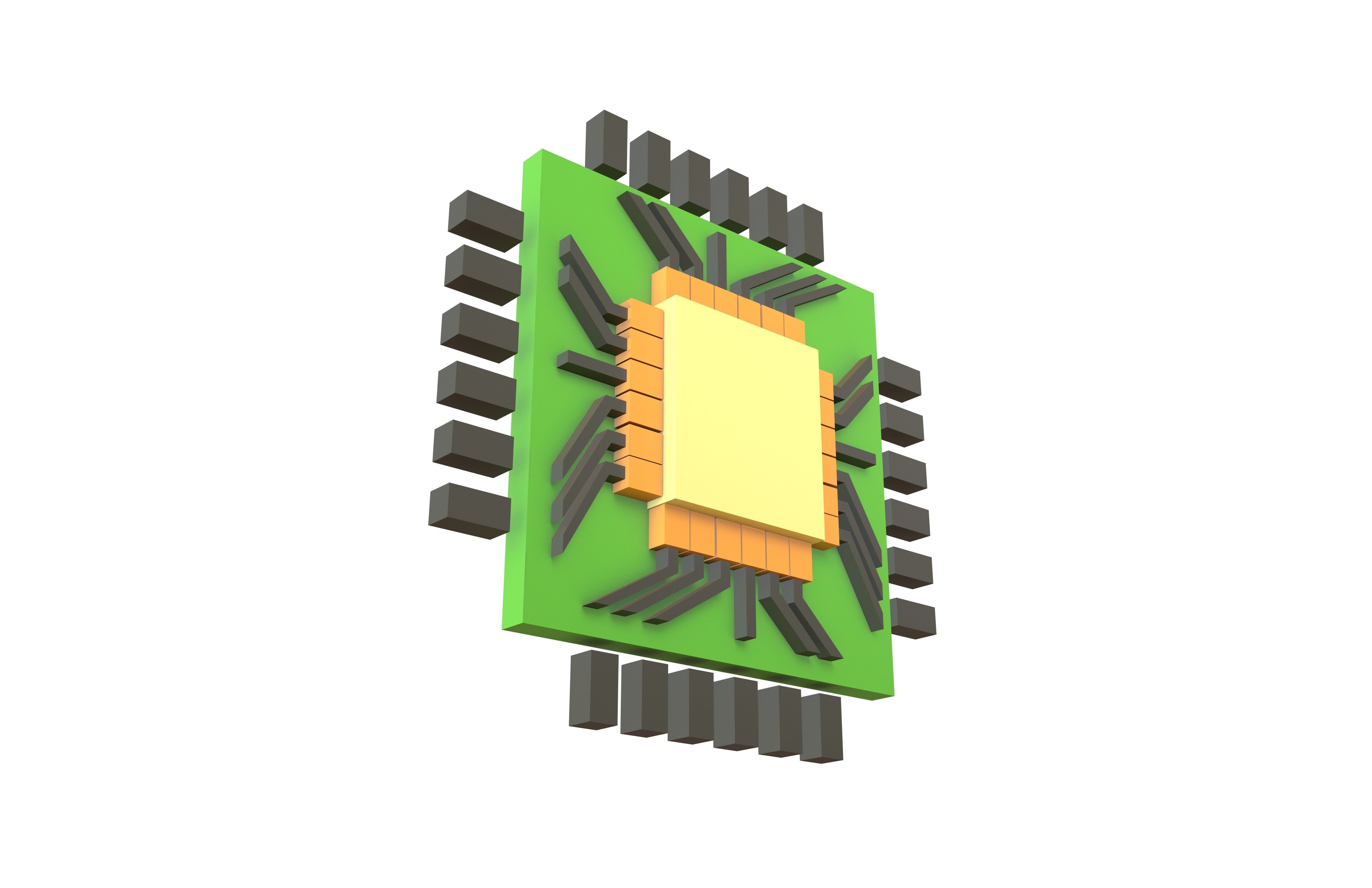 3D model Microchip Symbol V1 003 VR / AR / low-poly | CGTrader